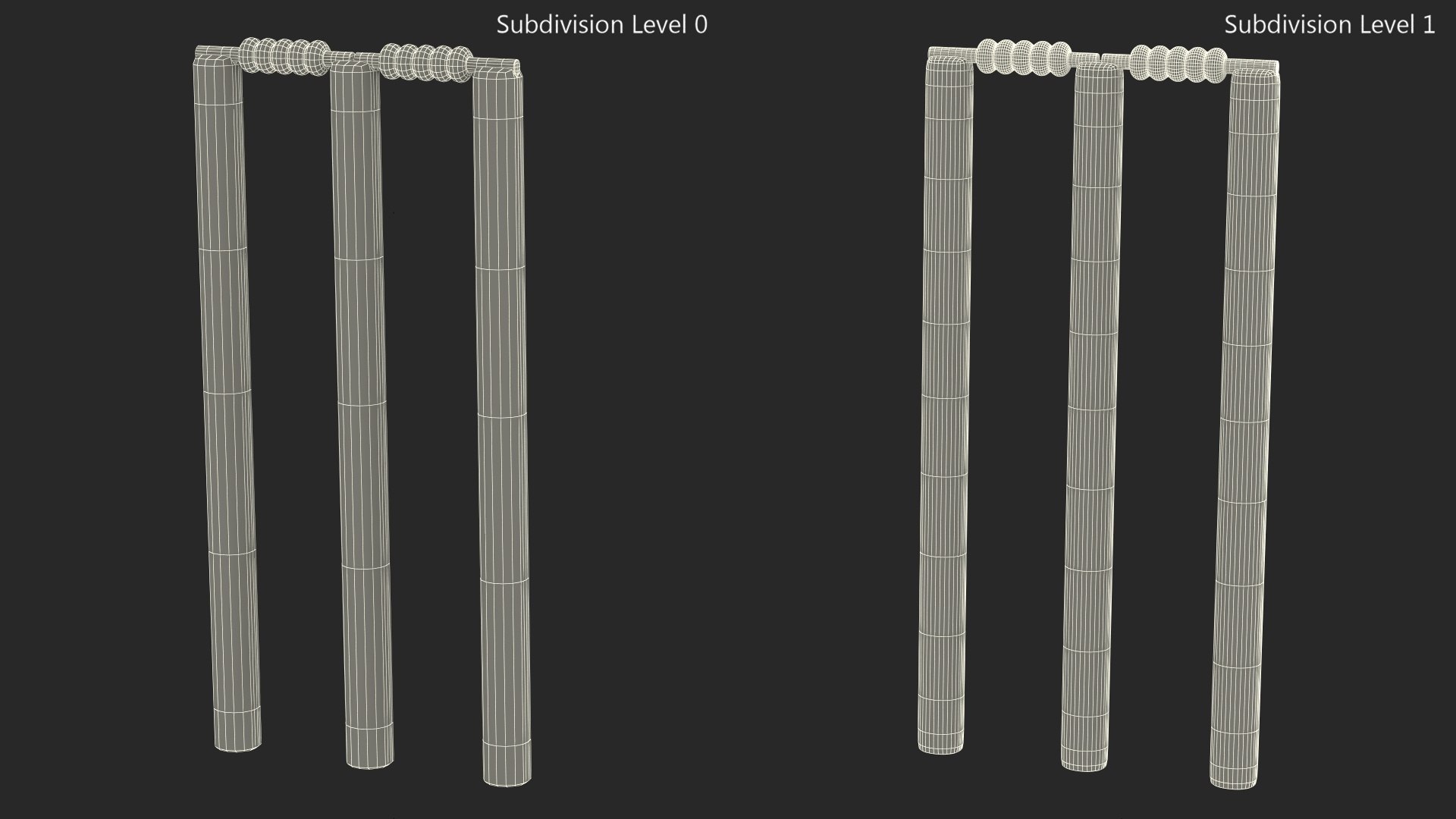 3D Kookaburra Cricket Stumps Set - TurboSquid 2202043