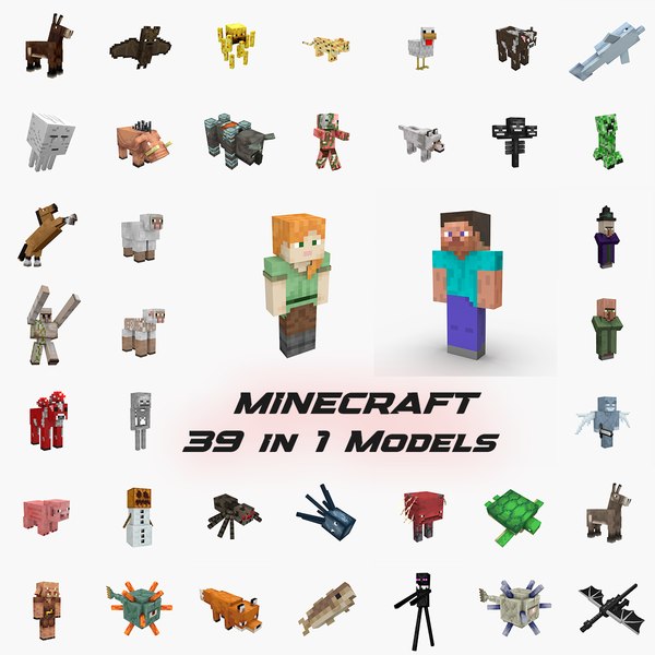 modèle 3D de Minecraft 39 en 1 PACK Modèles - TurboSquid 2364761
