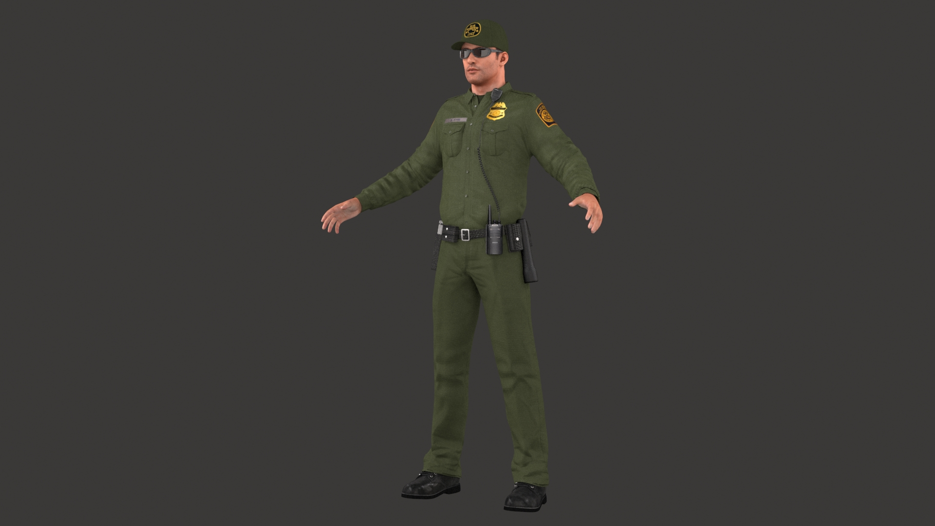 Border Officer 3D Model - TurboSquid 1713846