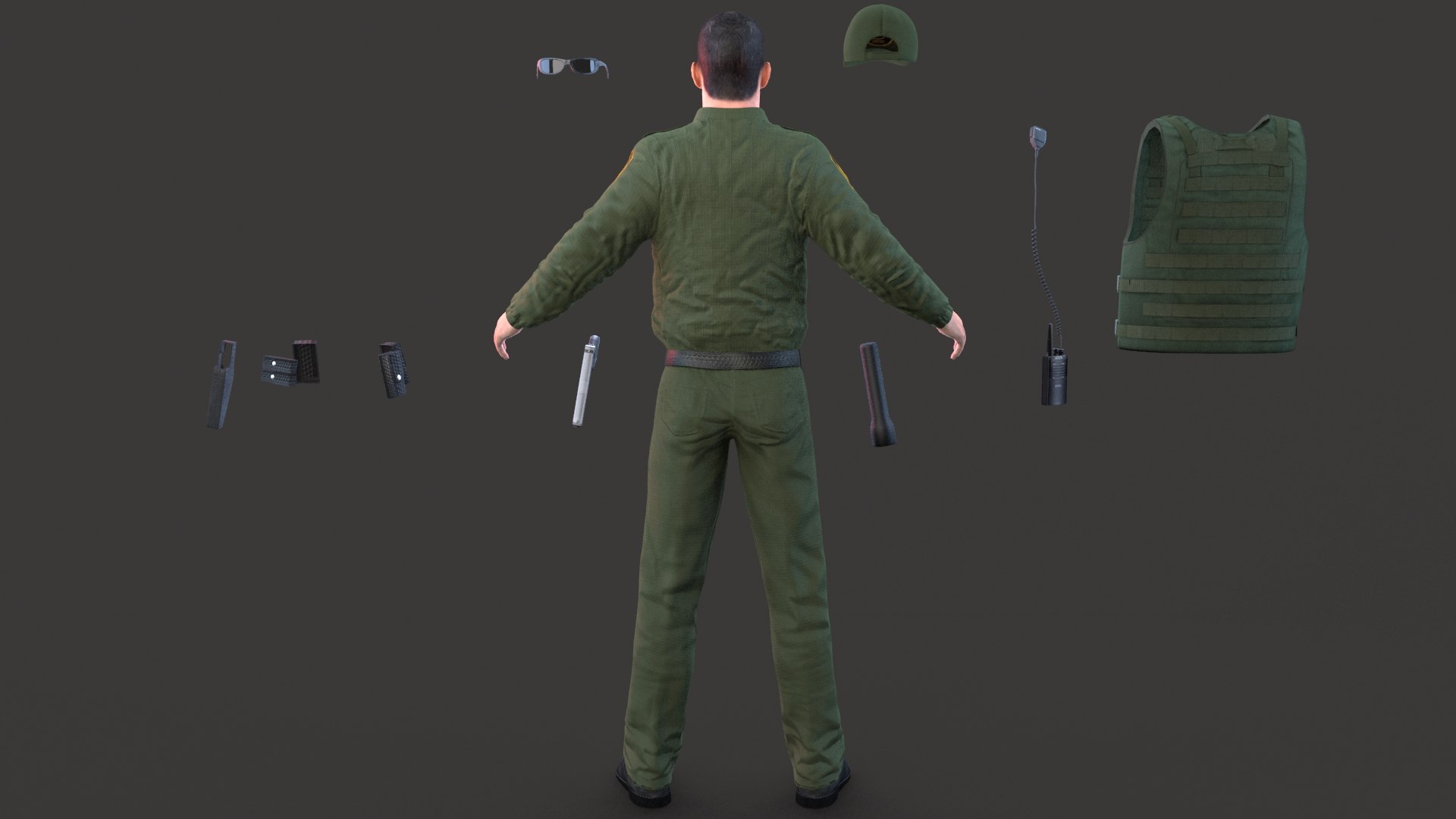 Border Officer 3D Model - TurboSquid 1713846