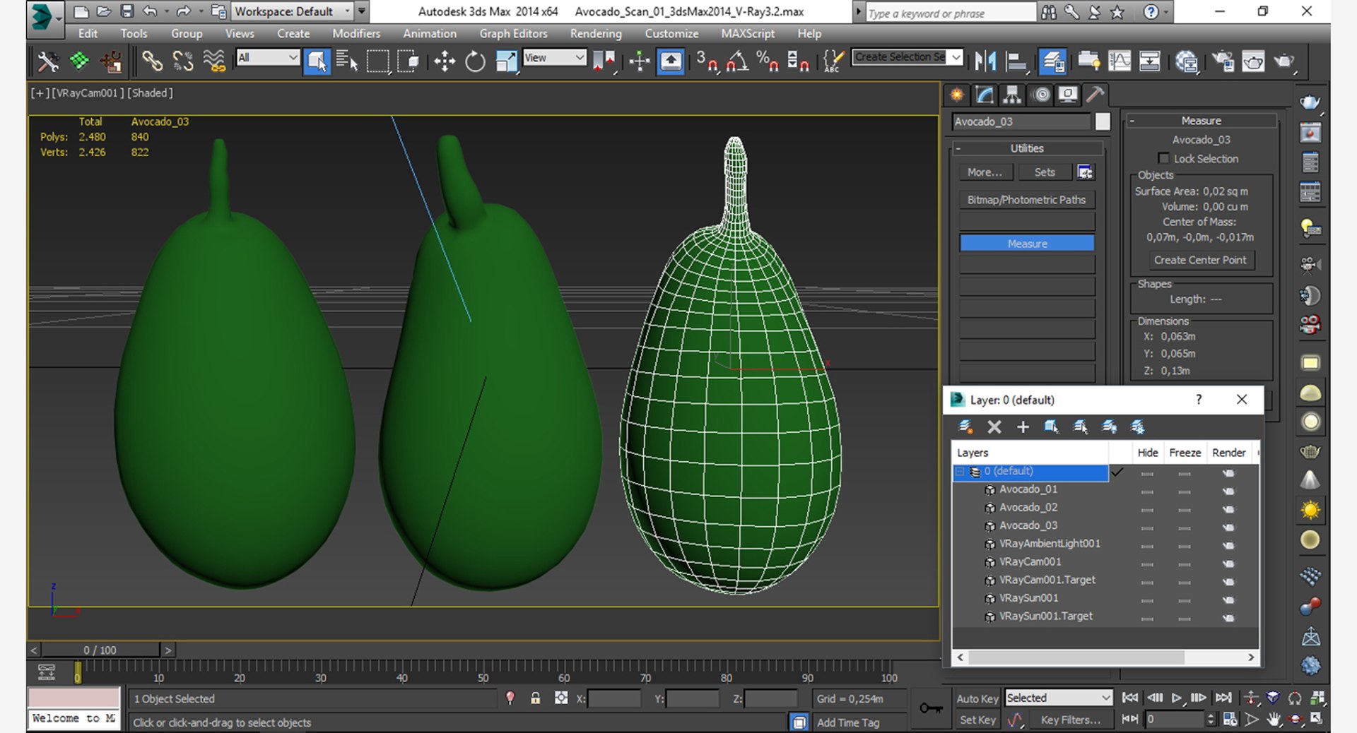 Avocado scan 3D model | 1142463 | TurboSquid