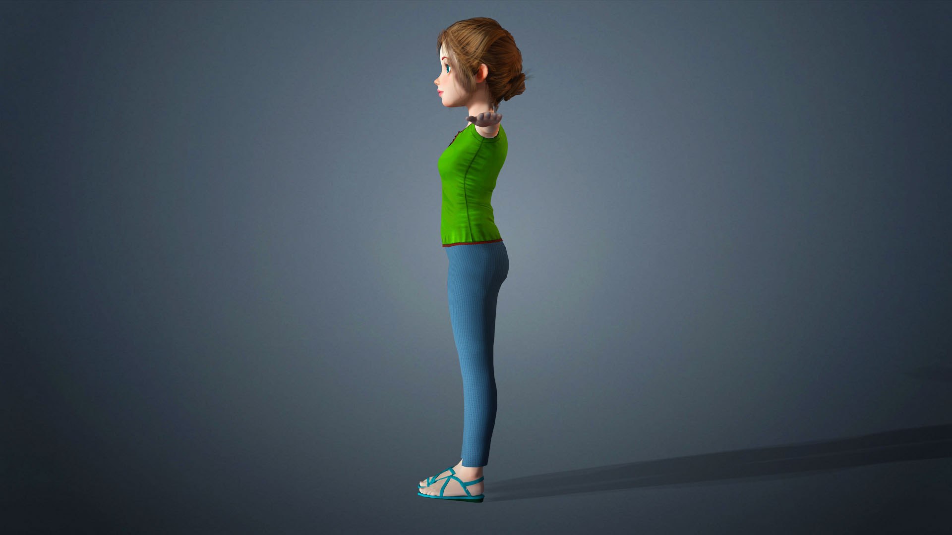 3D Cartoon Woman Rigged Character Model - TurboSquid 1853757