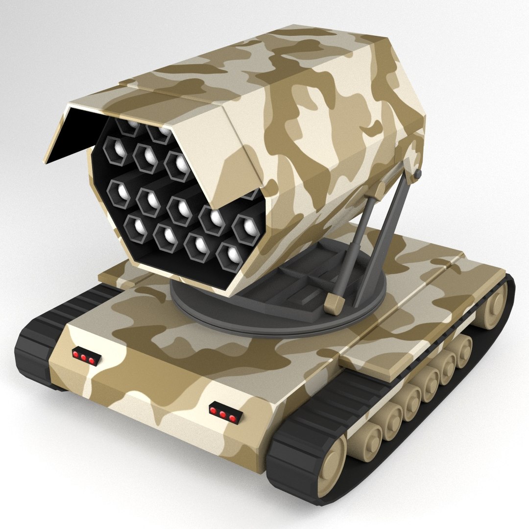 3d Rocket Launcher Tracked Vehicle