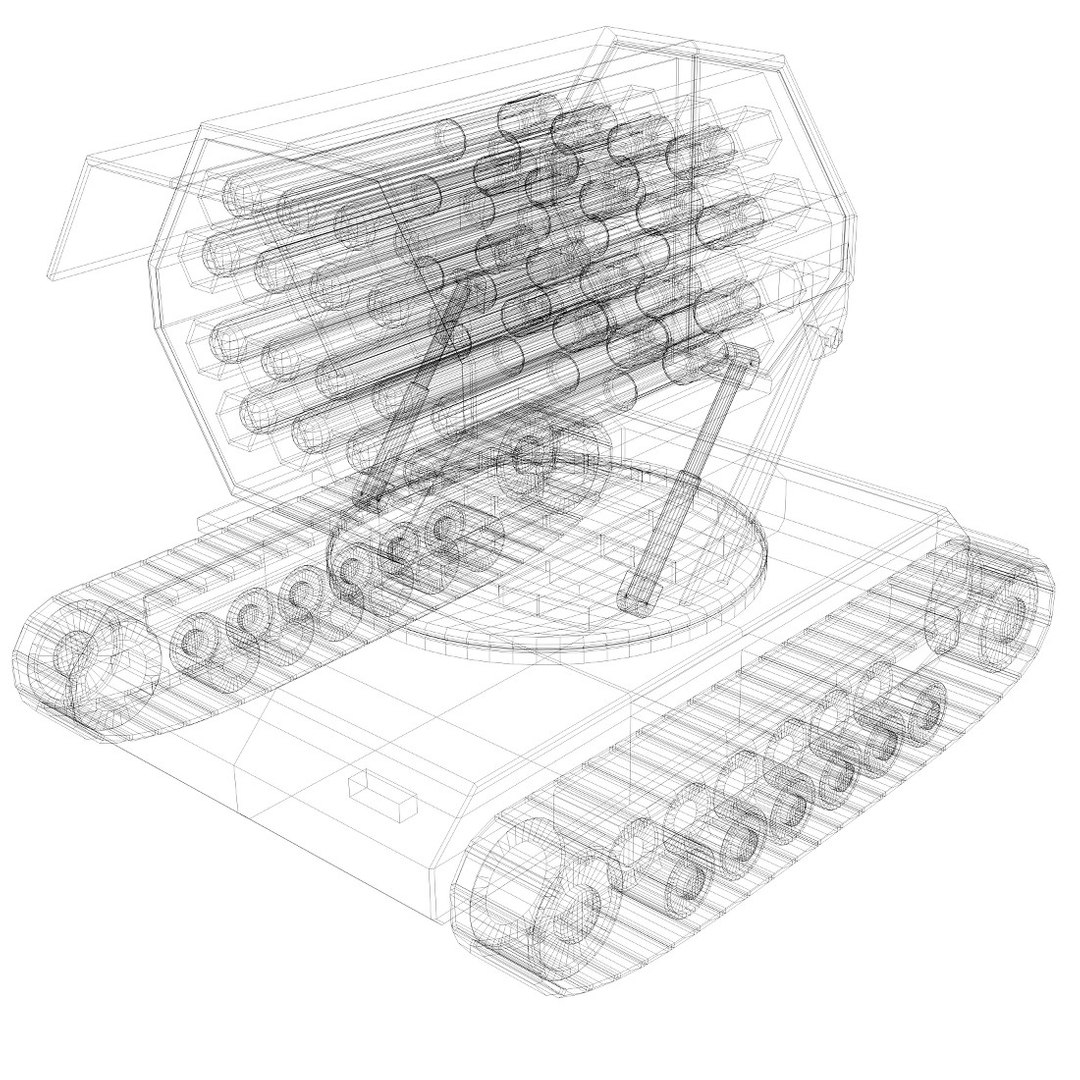 3d Rocket Launcher Tracked Vehicle