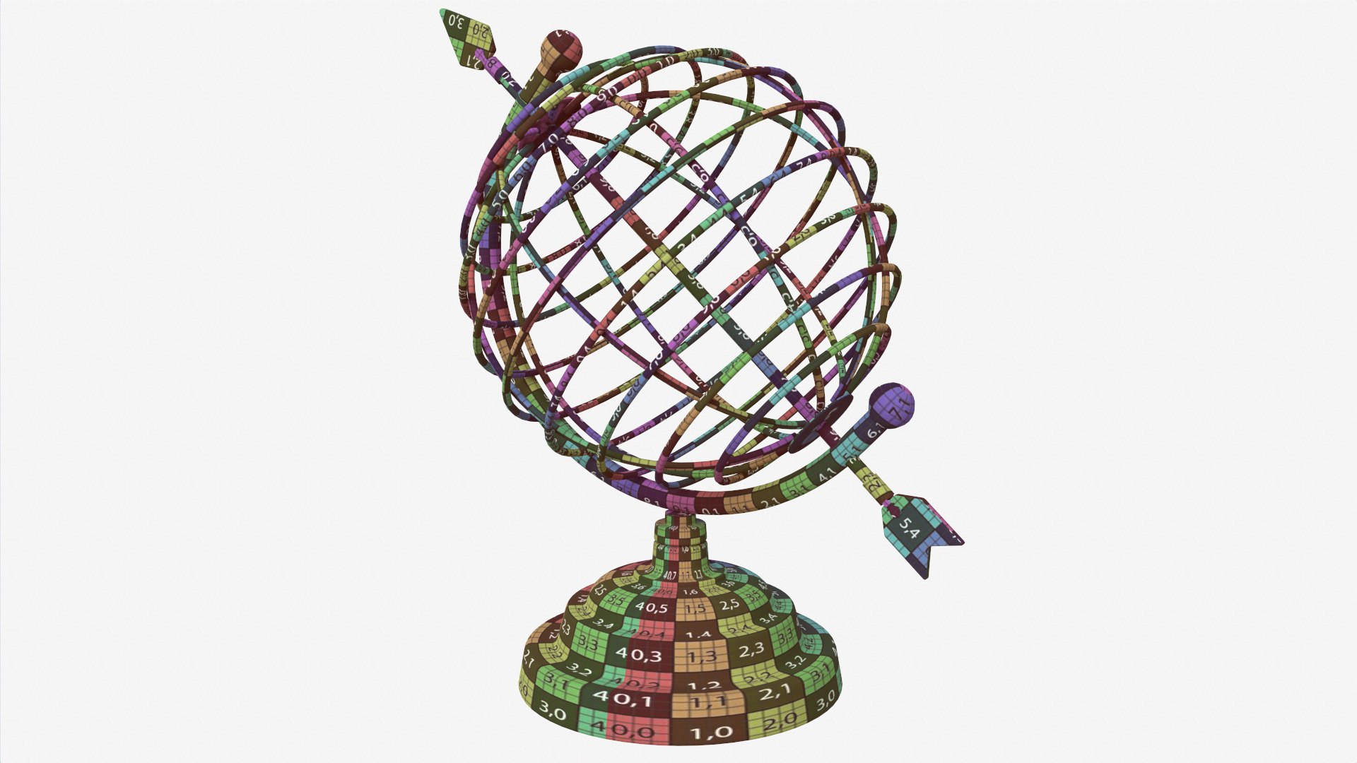 Globe Spherical table decor 3D model - TurboSquid 2095023