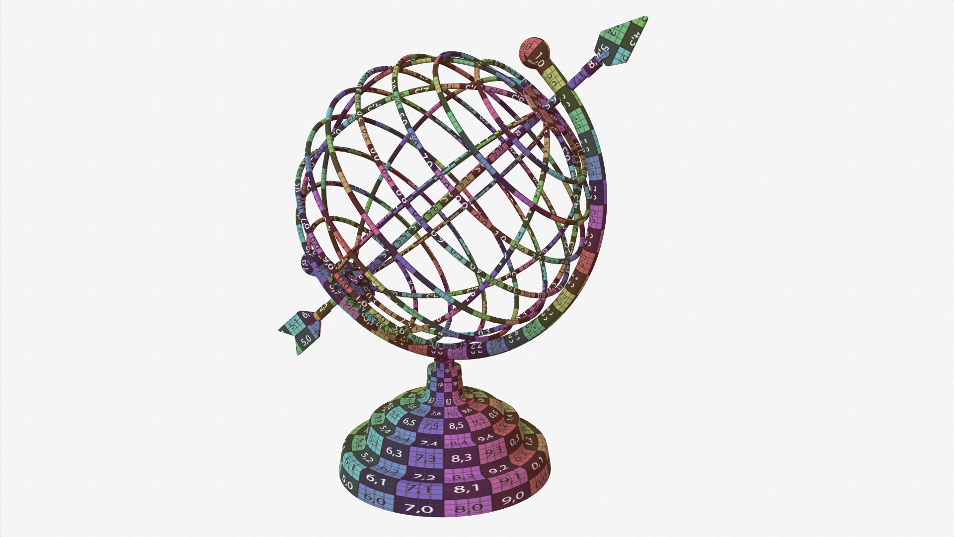 Globe Spherical table decor 3D model - TurboSquid 2095023