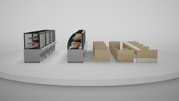Display Showcase for Bakery or Cafeteria 3D - TurboSquid 2021099