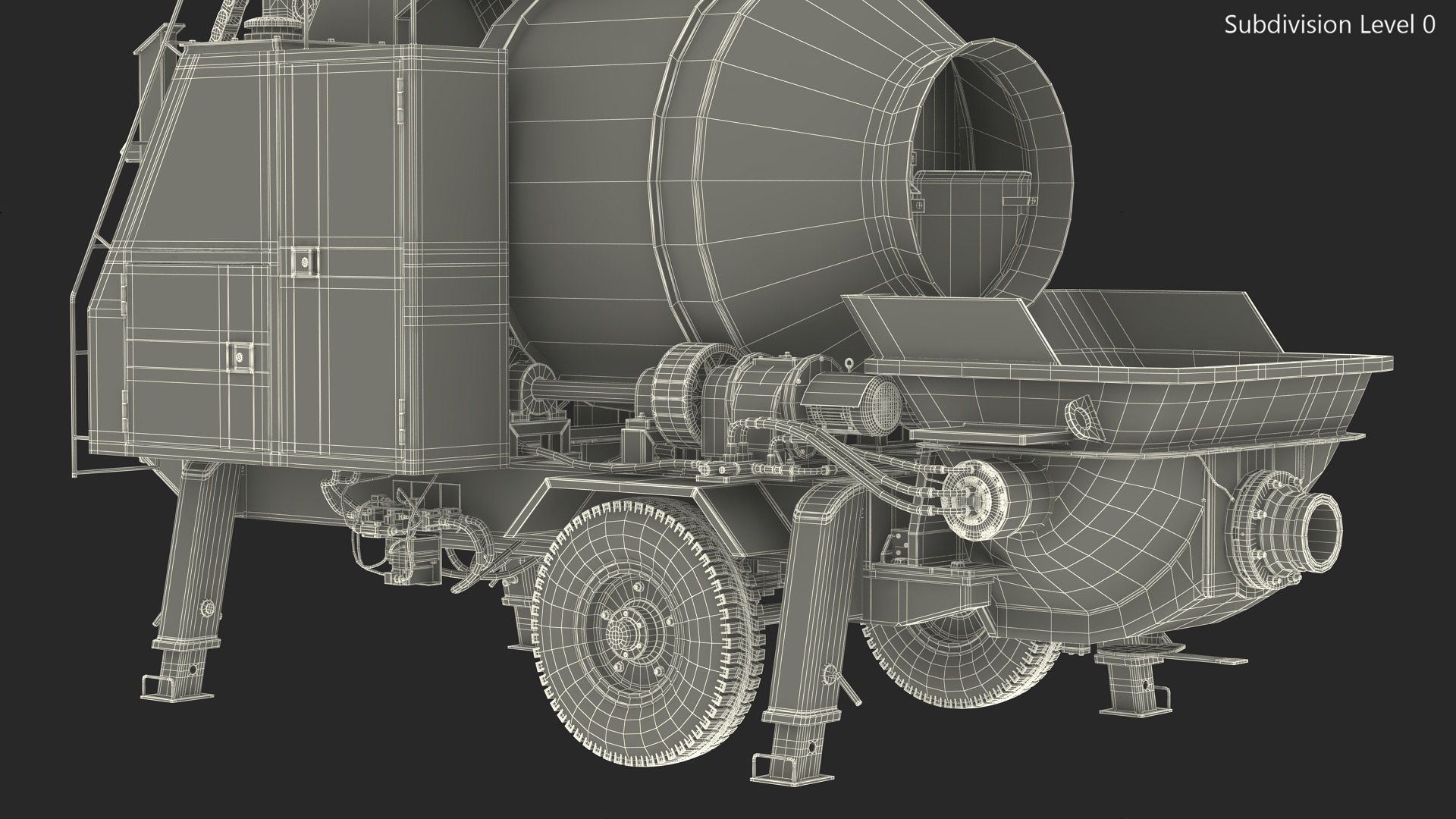Cement Pump Mixer With Electric Engine Rigged 3D Model - TurboSquid 2300621