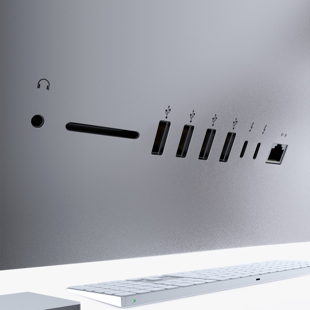 3D apple imac 2018 silver model - TurboSquid 1362727