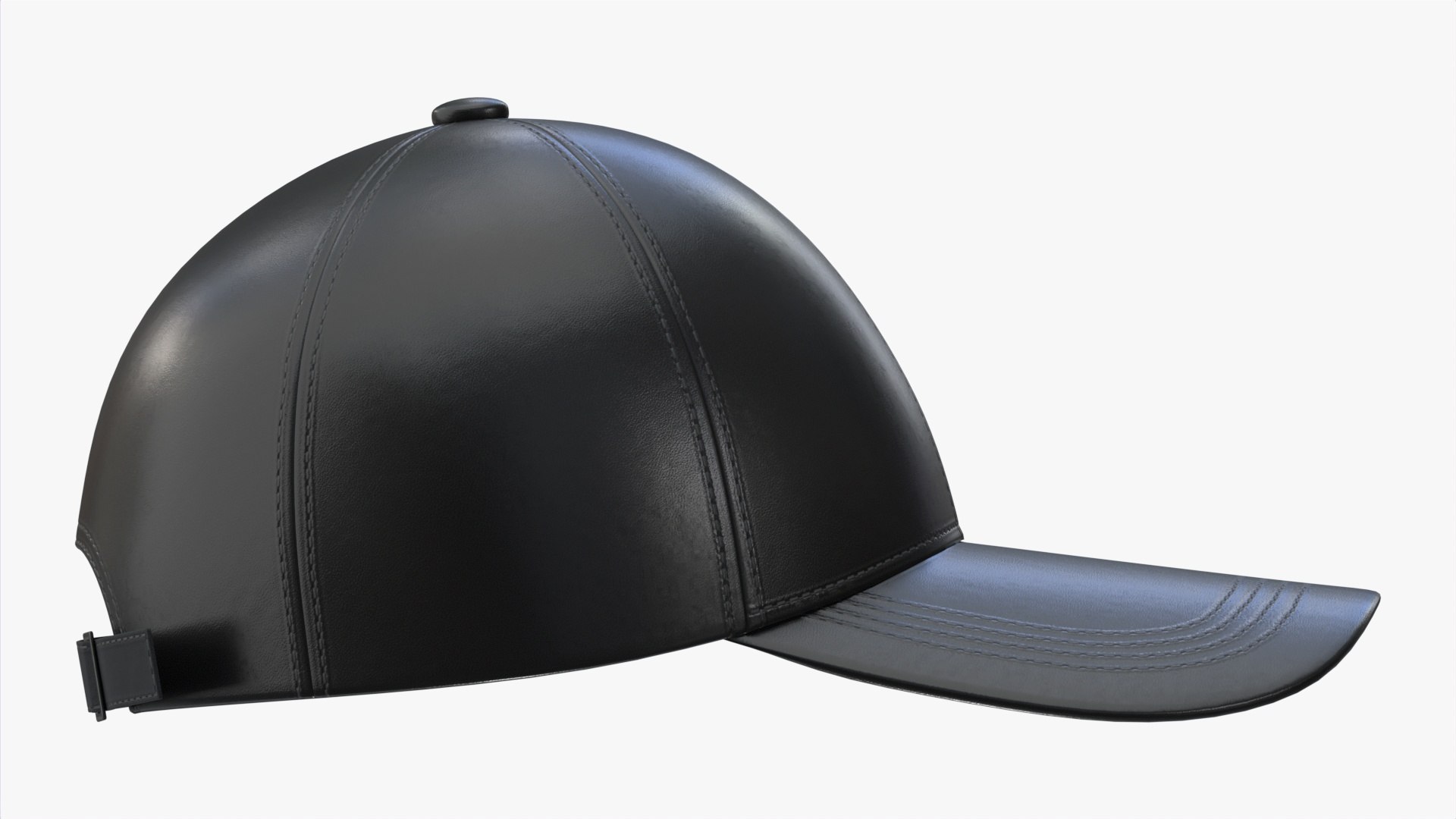 Baseball Cap Leather Mockup Black 3D Model - TurboSquid 2043332