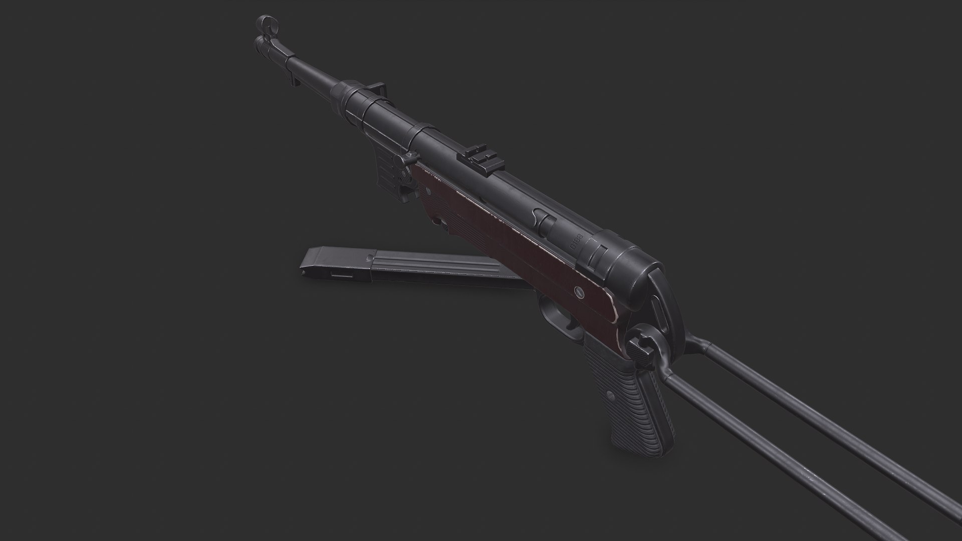 Free 3D MP 40 Submachine Gun Low-poly PBR - TurboSquid 2146744