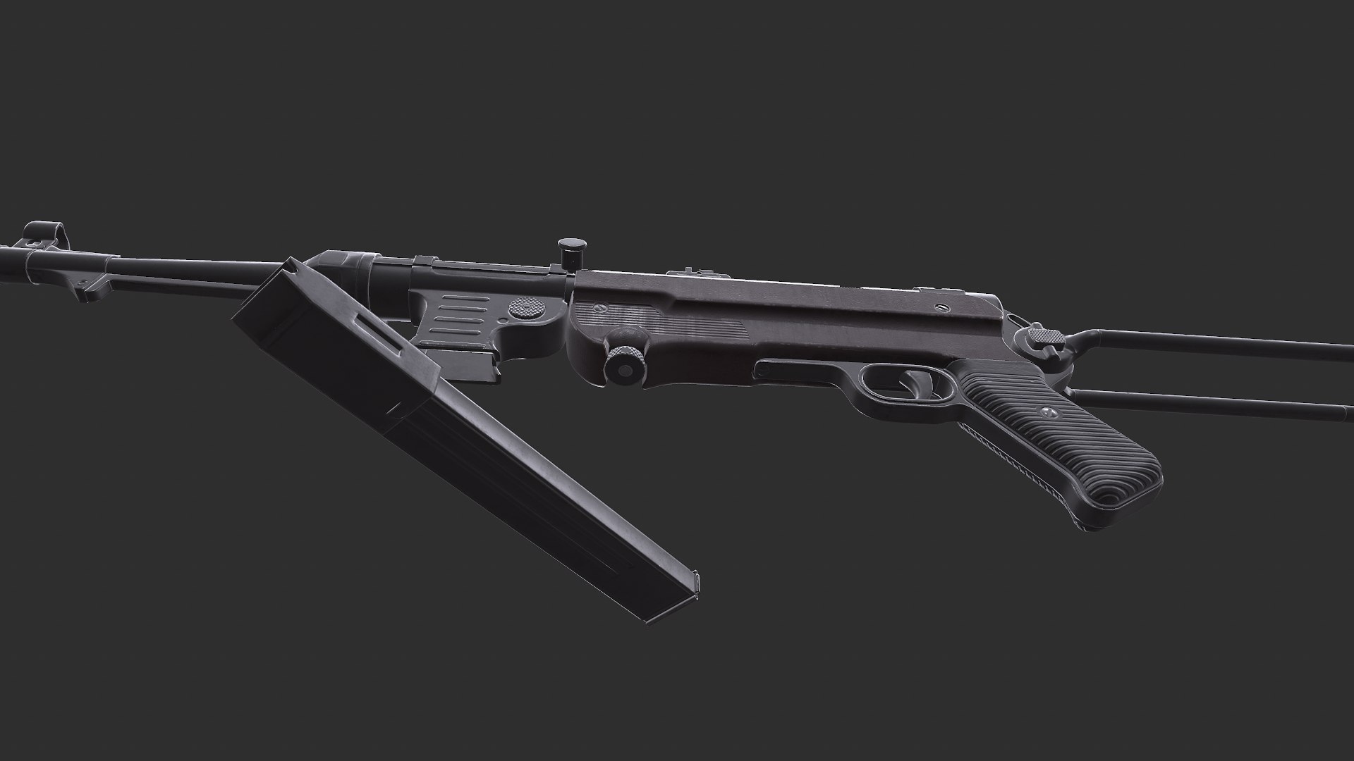 Free 3D MP 40 Submachine Gun Low-poly PBR - TurboSquid 2146744