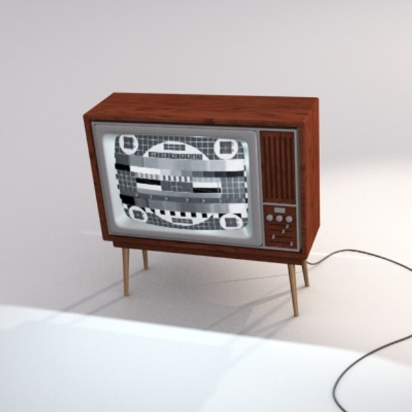3d vintage tv