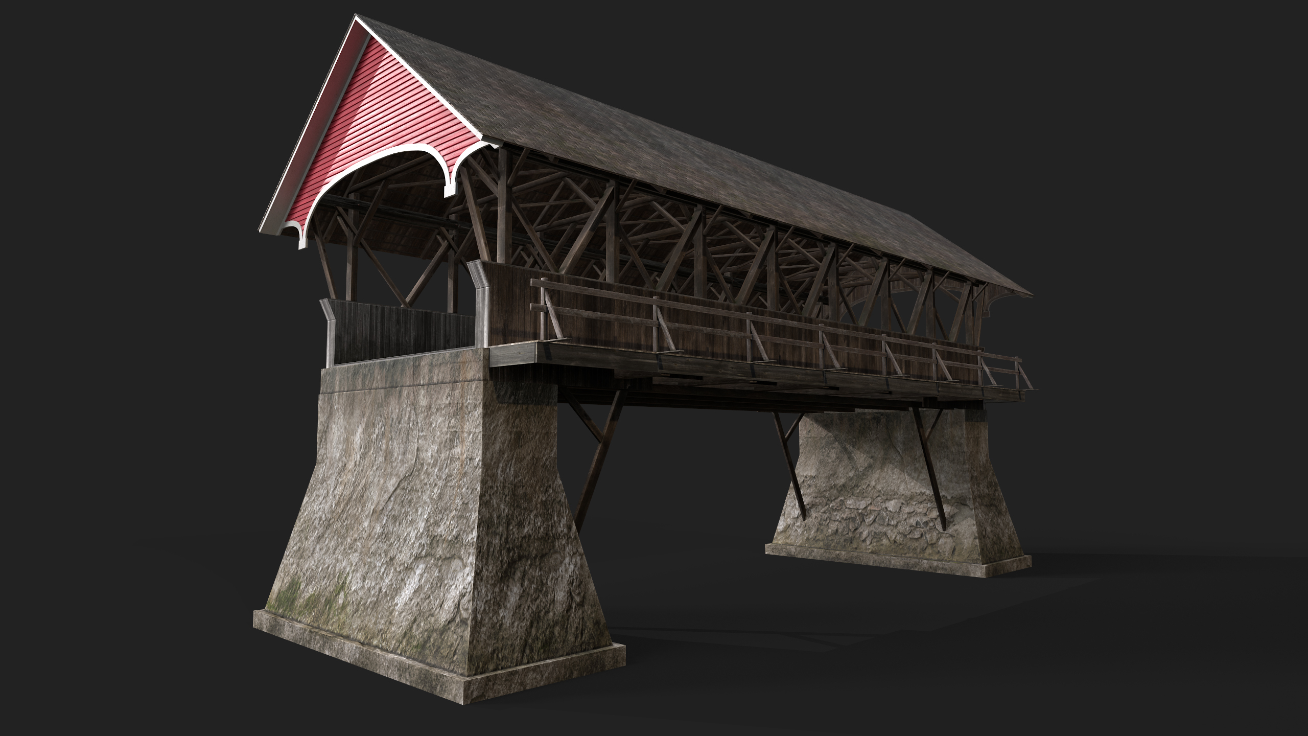 Covered Bridge 3D - TurboSquid 1849191