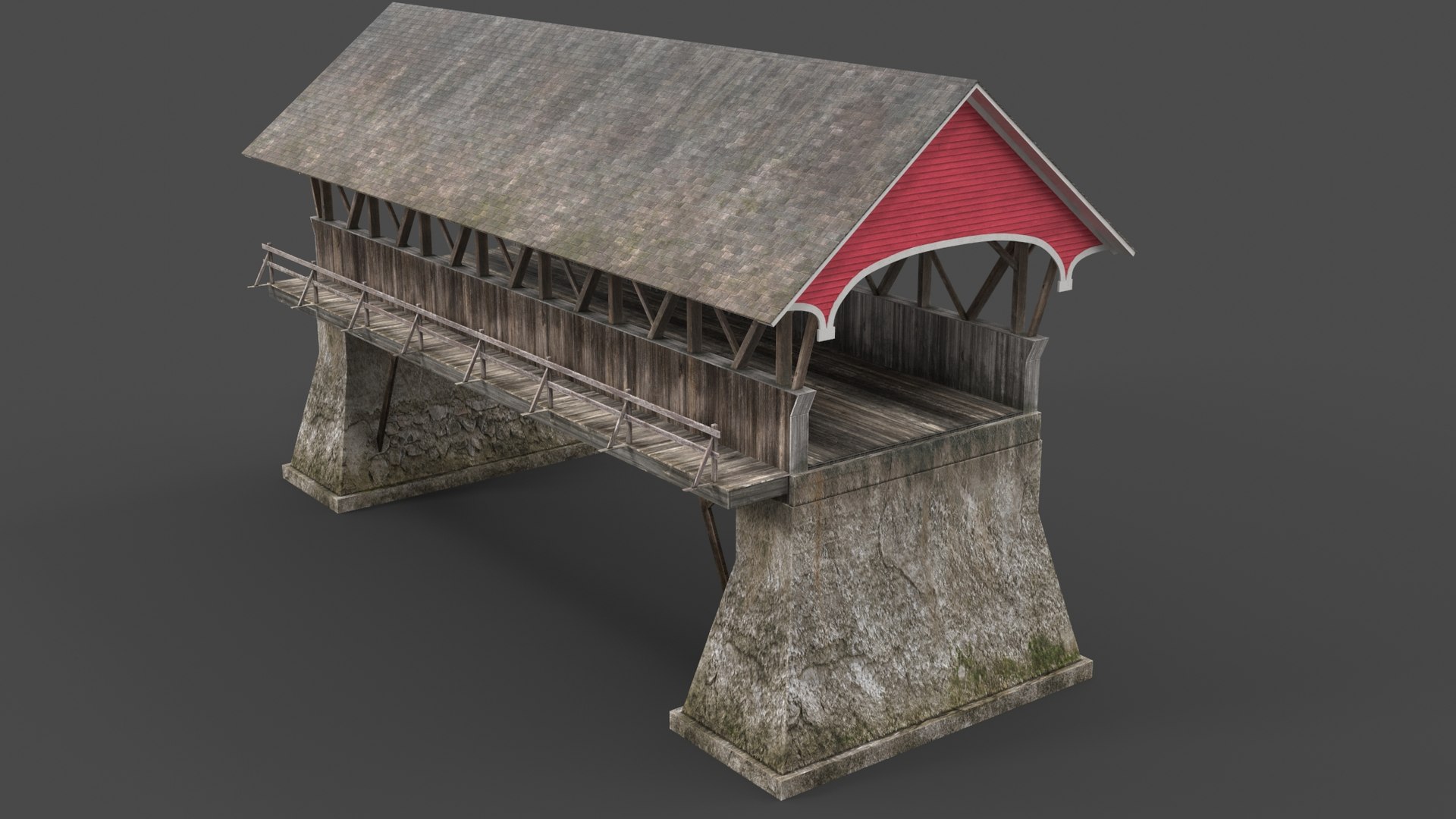 Covered Bridge 3D - TurboSquid 1849191