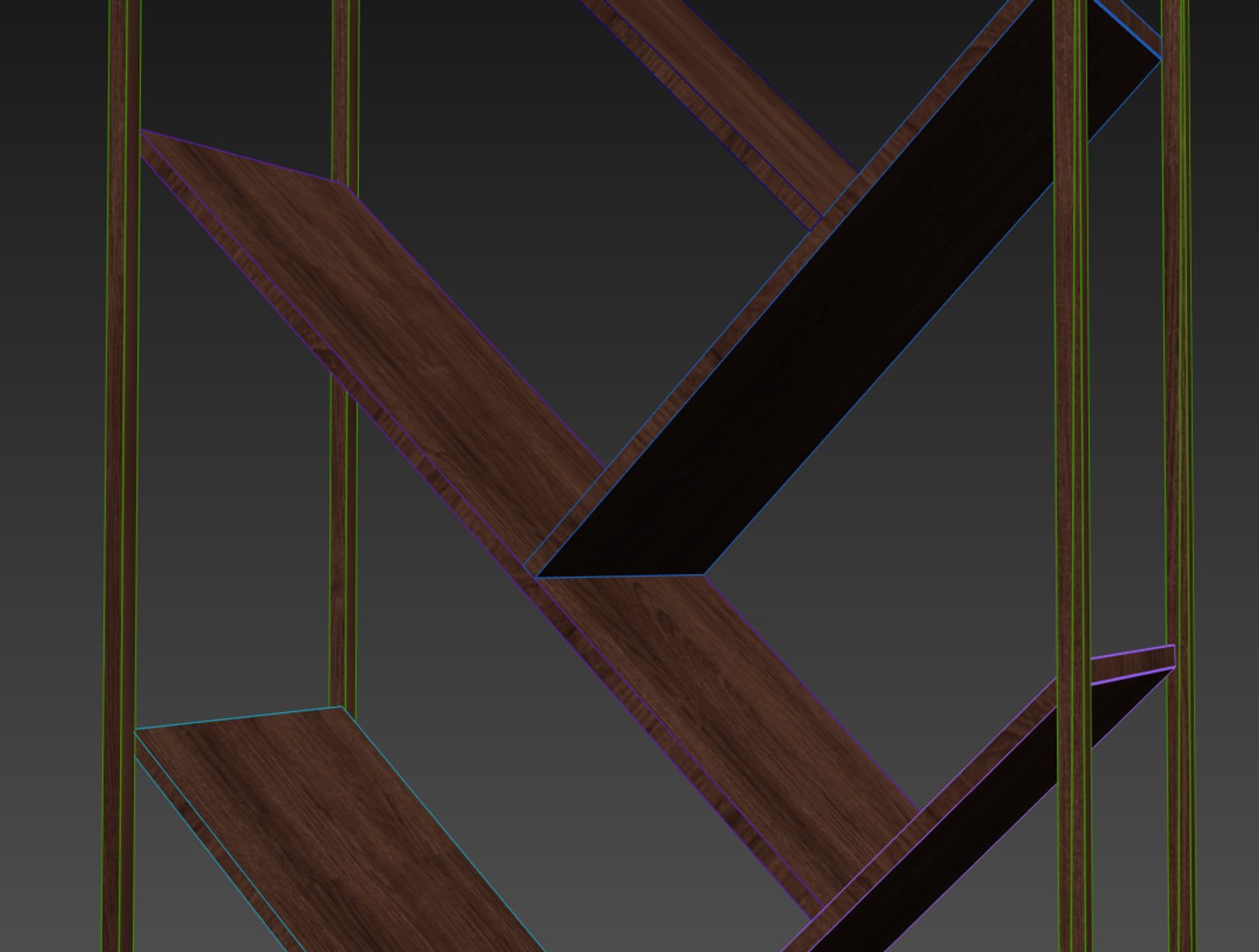 3D Modern V Shelves Partition Model - TurboSquid 1385054