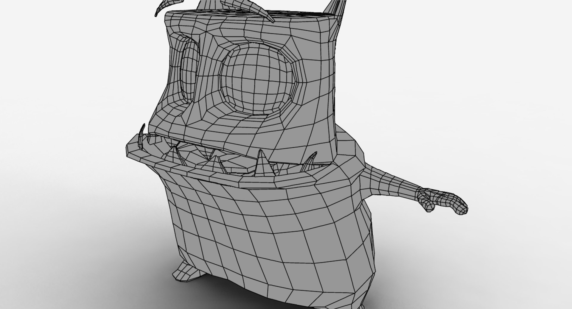 3d Skatch Cute Monster Model