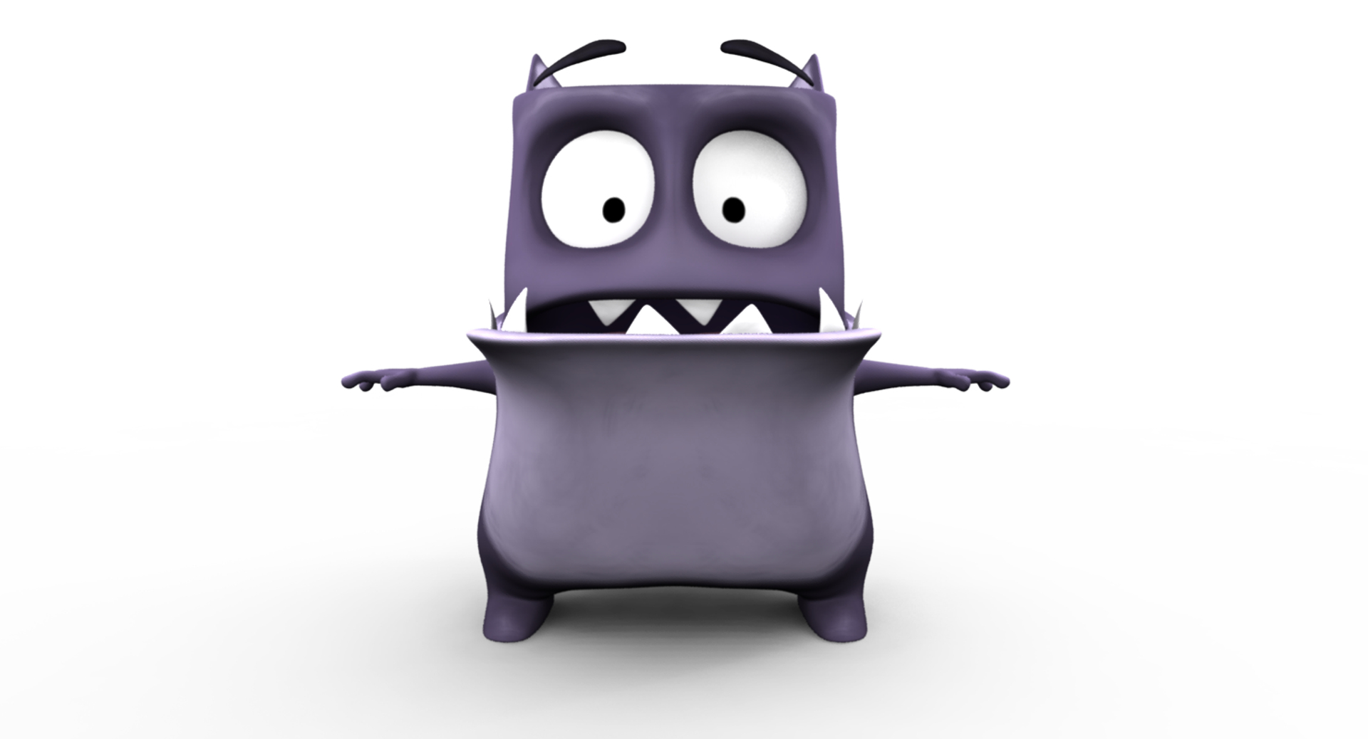 3d Skatch Cute Monster Model