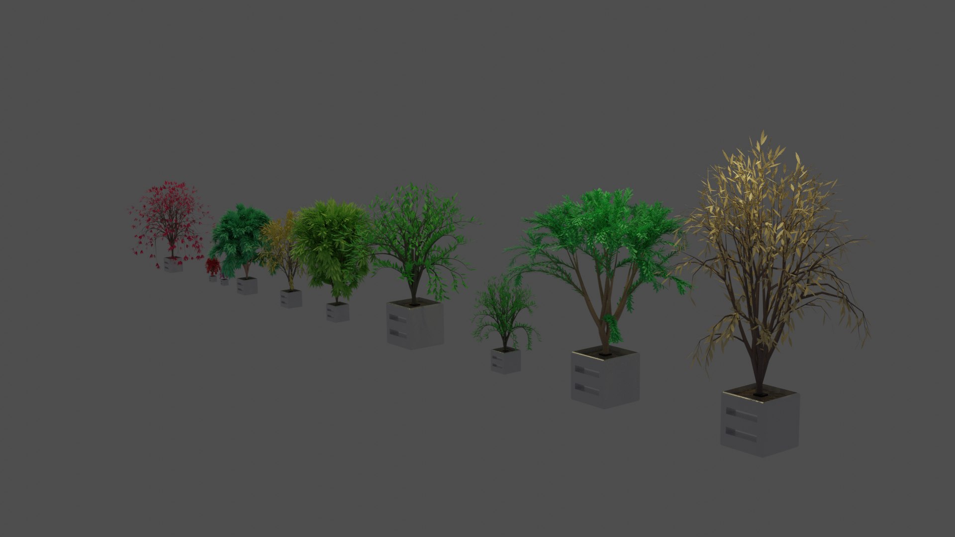 3D trees flowers pack - TurboSquid 1629495