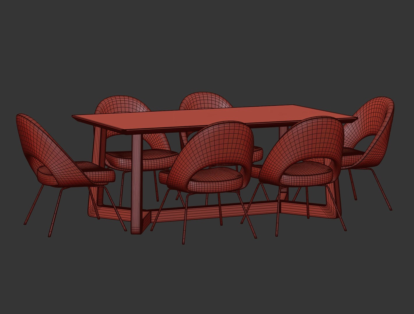 Edu Furniture Dining Set V5 3D Model - TurboSquid 2283594