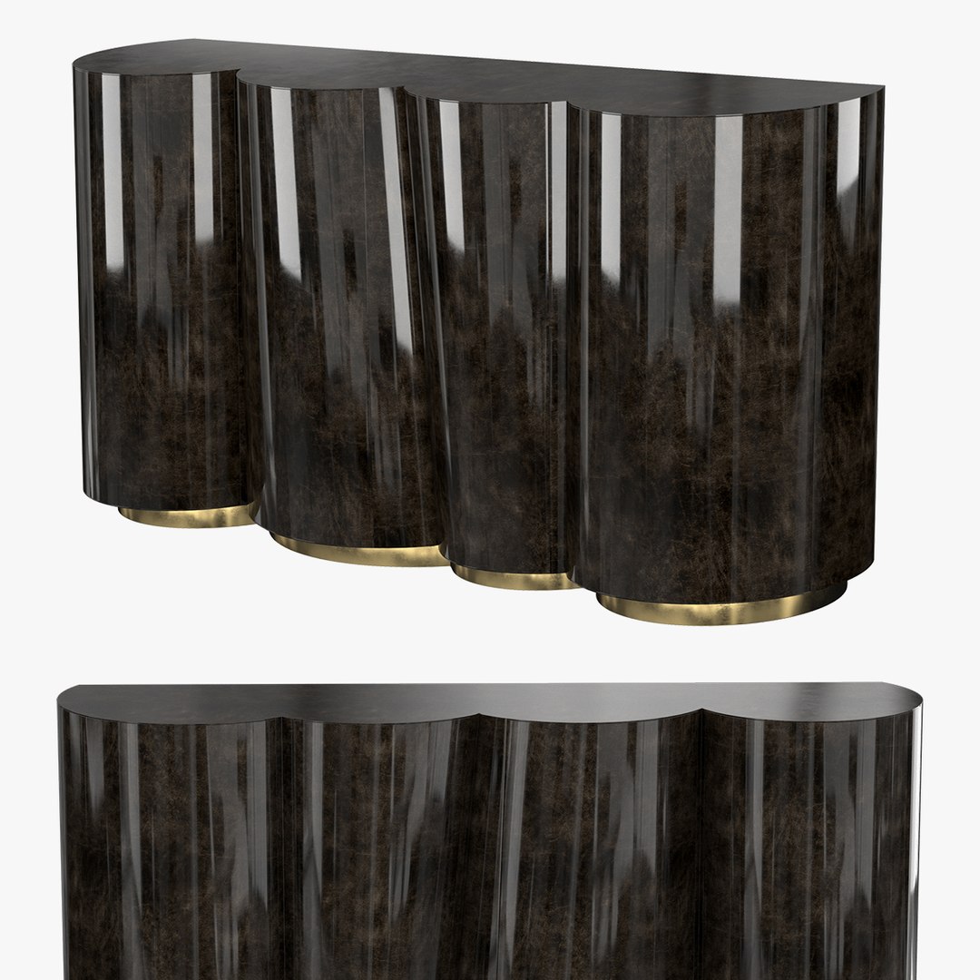 3D Colonnade Sideboard - Goatskin-Brass - TurboSquid 1957267