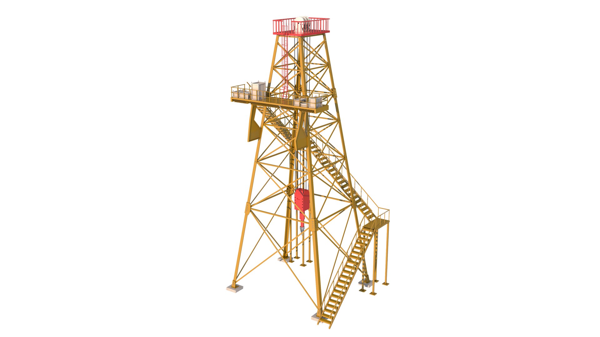 Drilling Rig 3D Model - TurboSquid 2206729