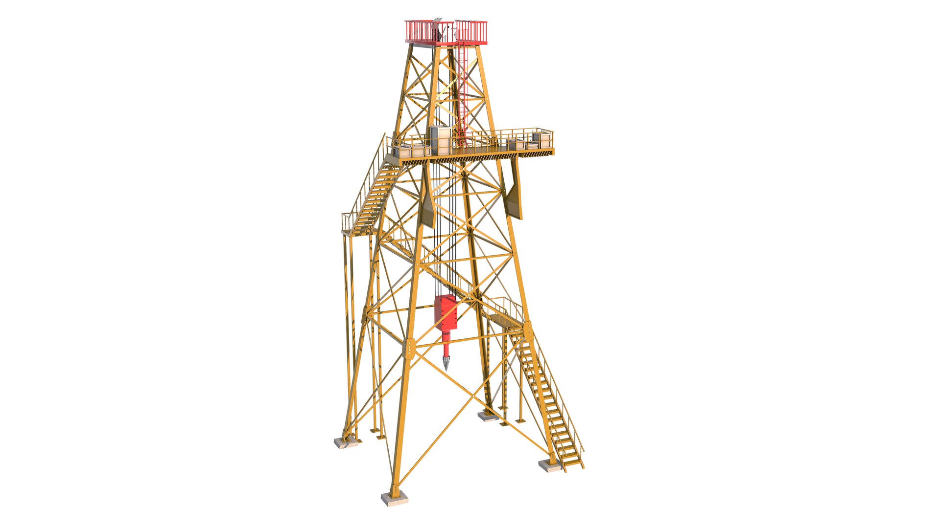 Drilling Rig 3D Model - TurboSquid 2206729