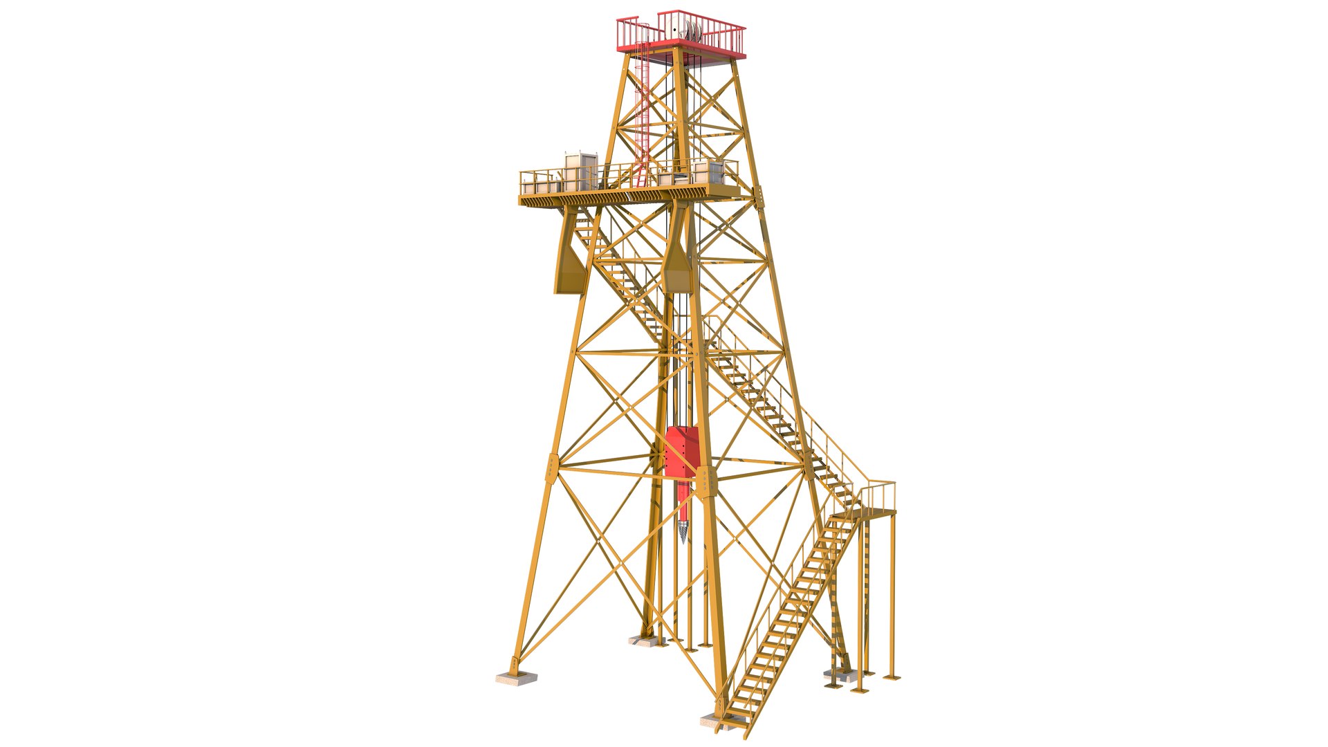 Drilling Rig 3D Model - TurboSquid 2206729