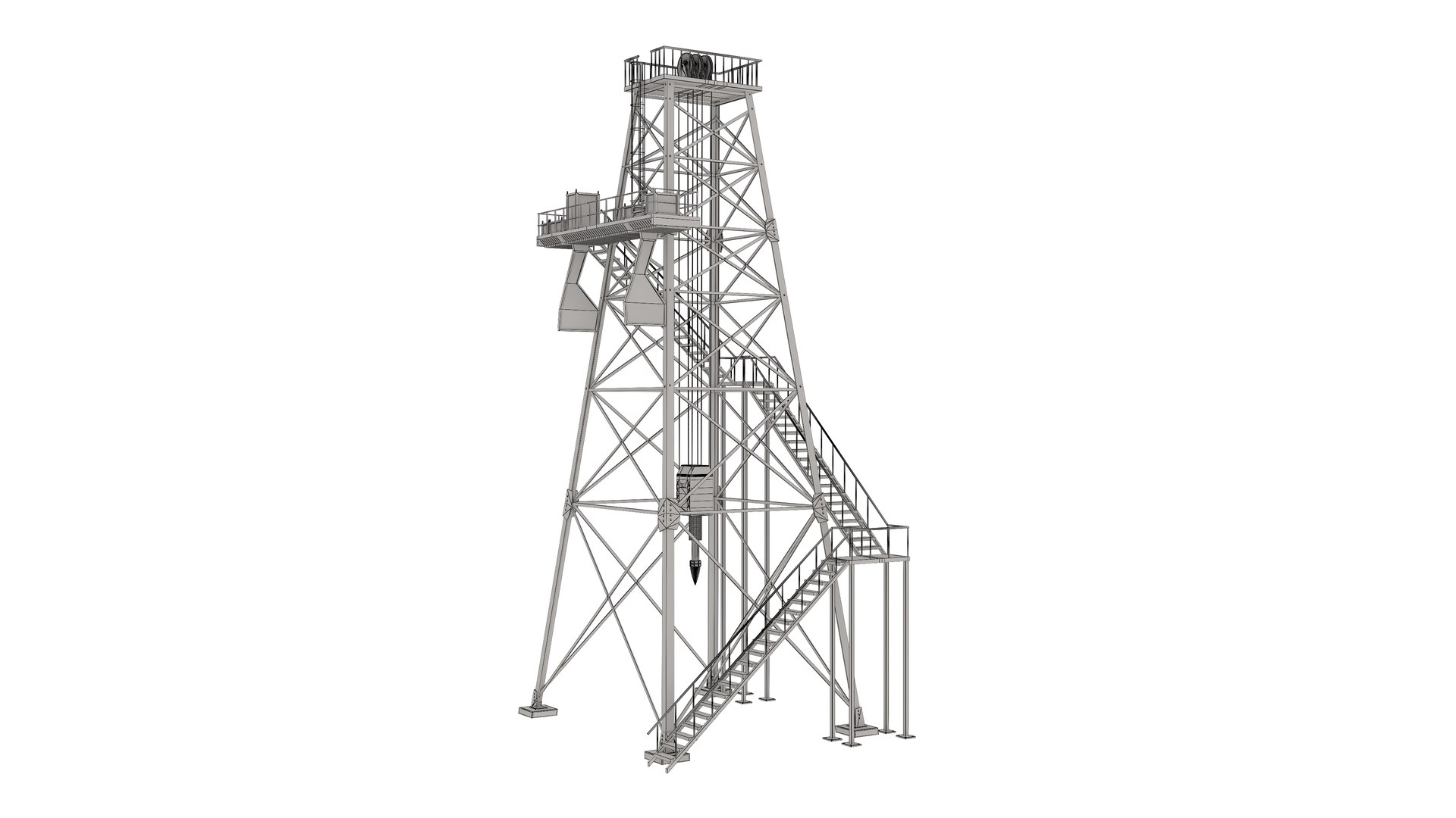 Drilling Rig 3D Model - TurboSquid 2206729