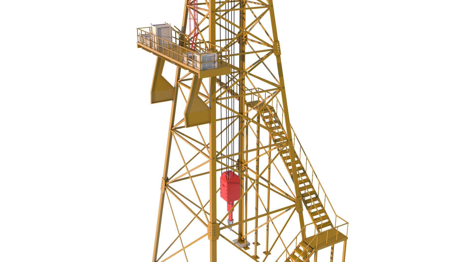 Drilling Rig 3D Model - TurboSquid 2206729