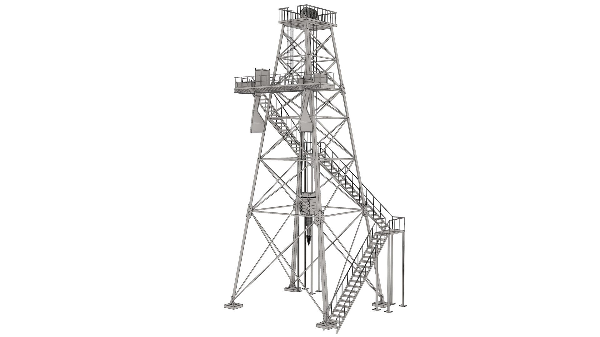 Drilling Rig 3D Model - TurboSquid 2206729