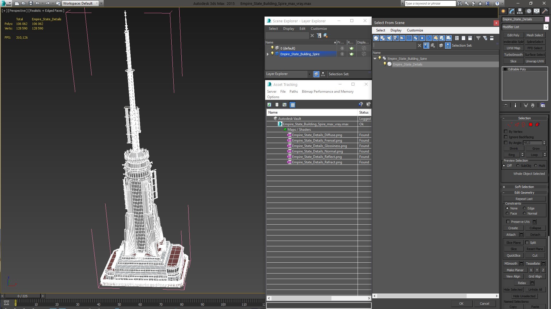 Empire State Building Spire 3D model - TurboSquid 1748215