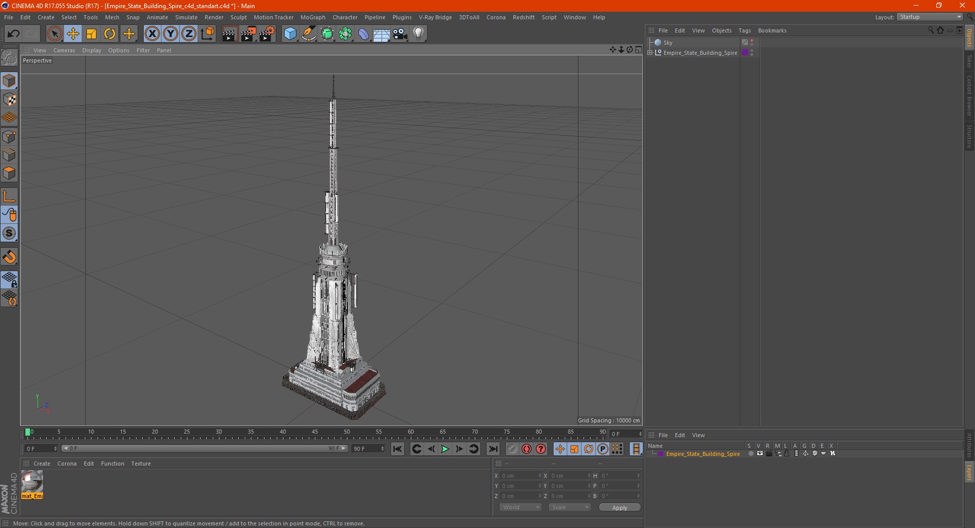 Empire State Building Spire 3D model - TurboSquid 1748215