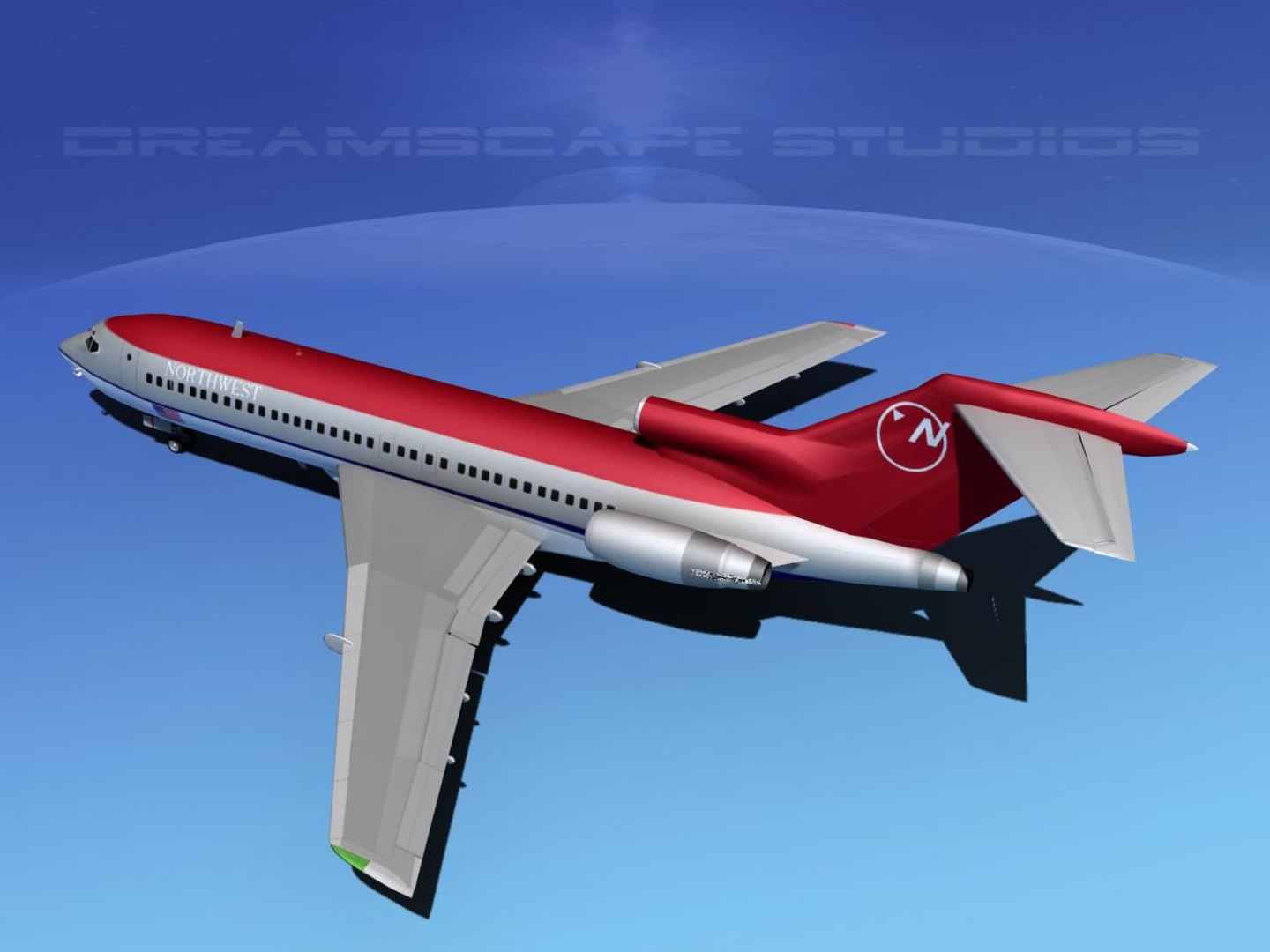 Boeing 727 727-100 3d 3ds