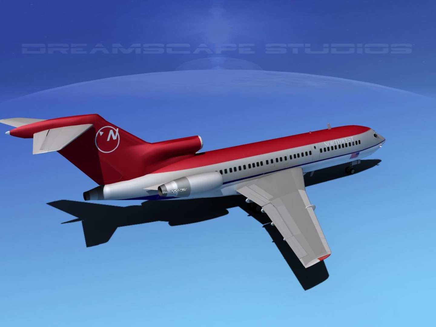 Boeing 727 727-100 3d 3ds
