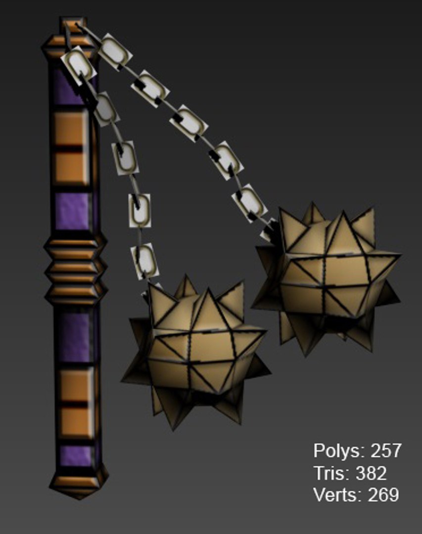 Medieval Weapons Mace Sword 3d Model