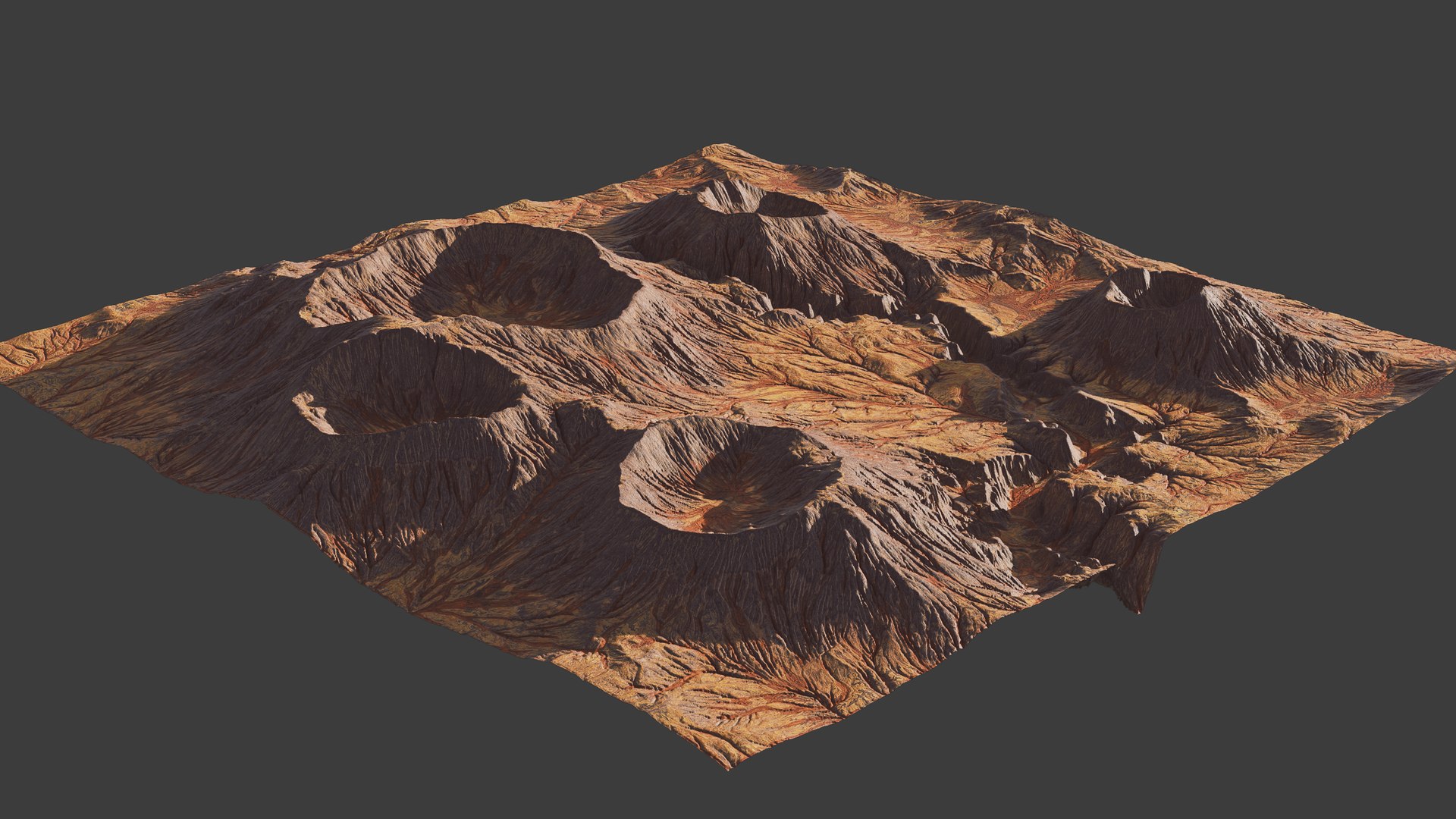 8K Detailed Crater Landscape 3D Model - TurboSquid 1811477