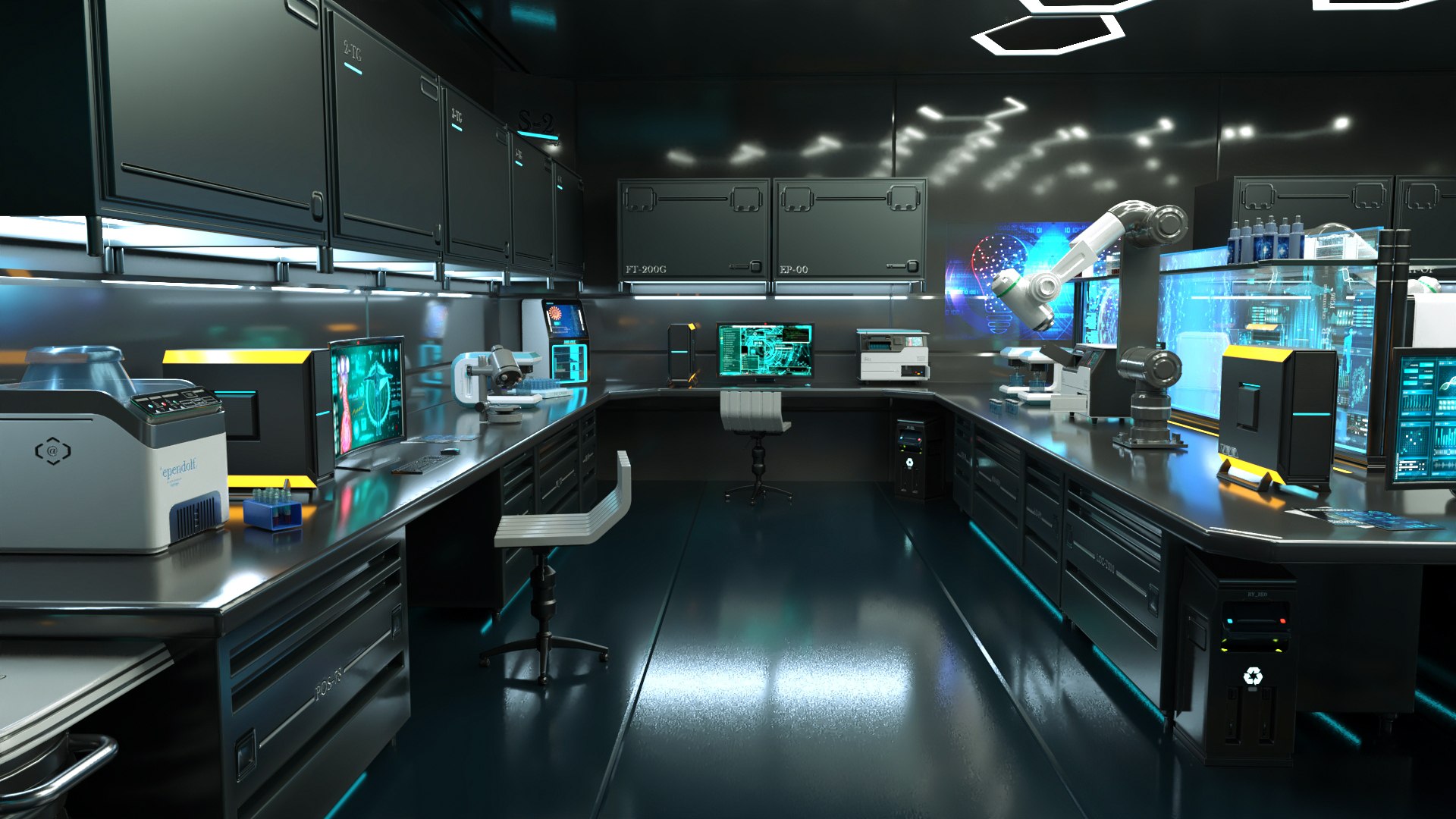 3D Model Sci Fi Interior Laboratory - TurboSquid 1978069