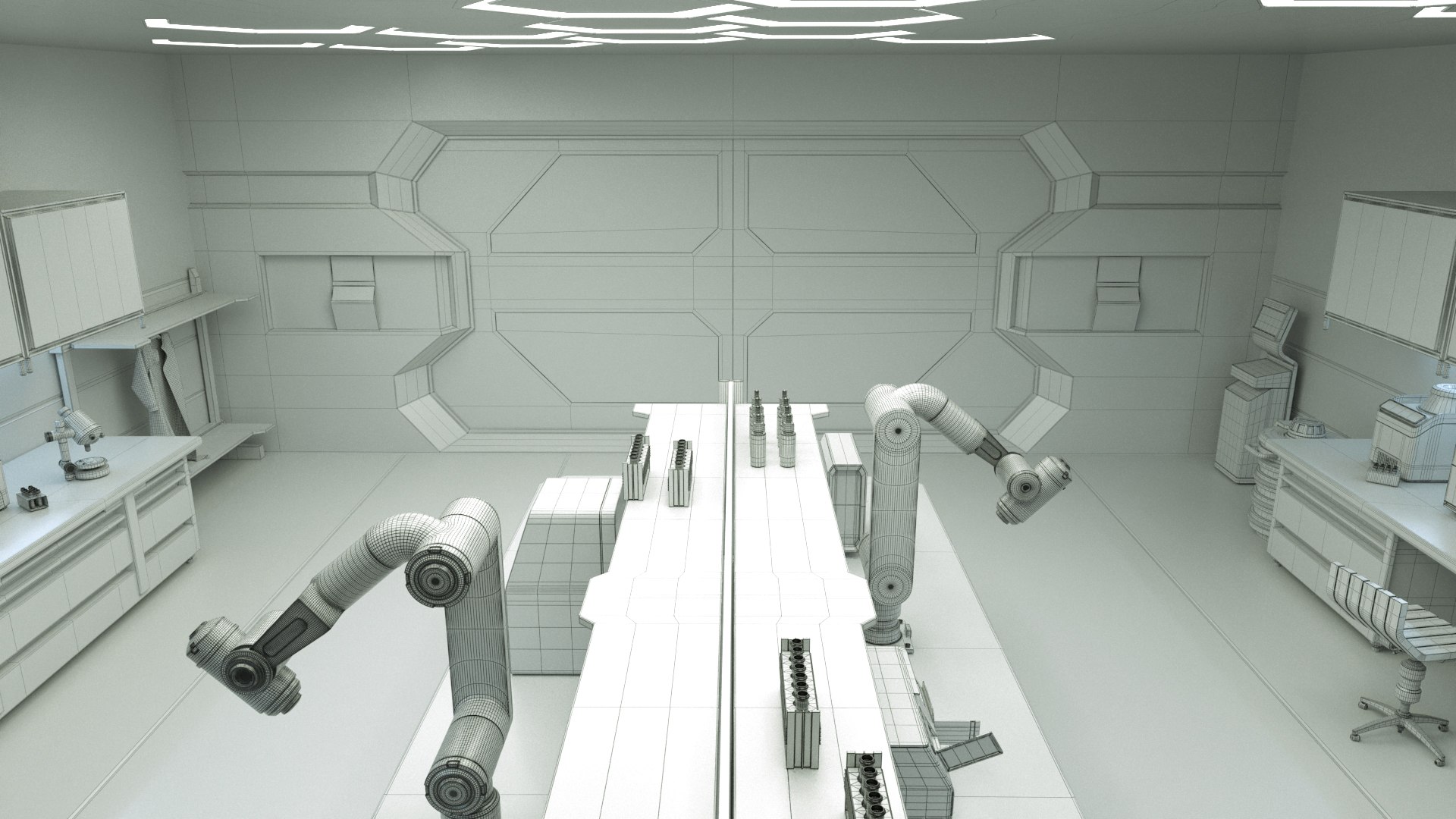 3D Model Sci Fi Interior Laboratory - TurboSquid 1978069