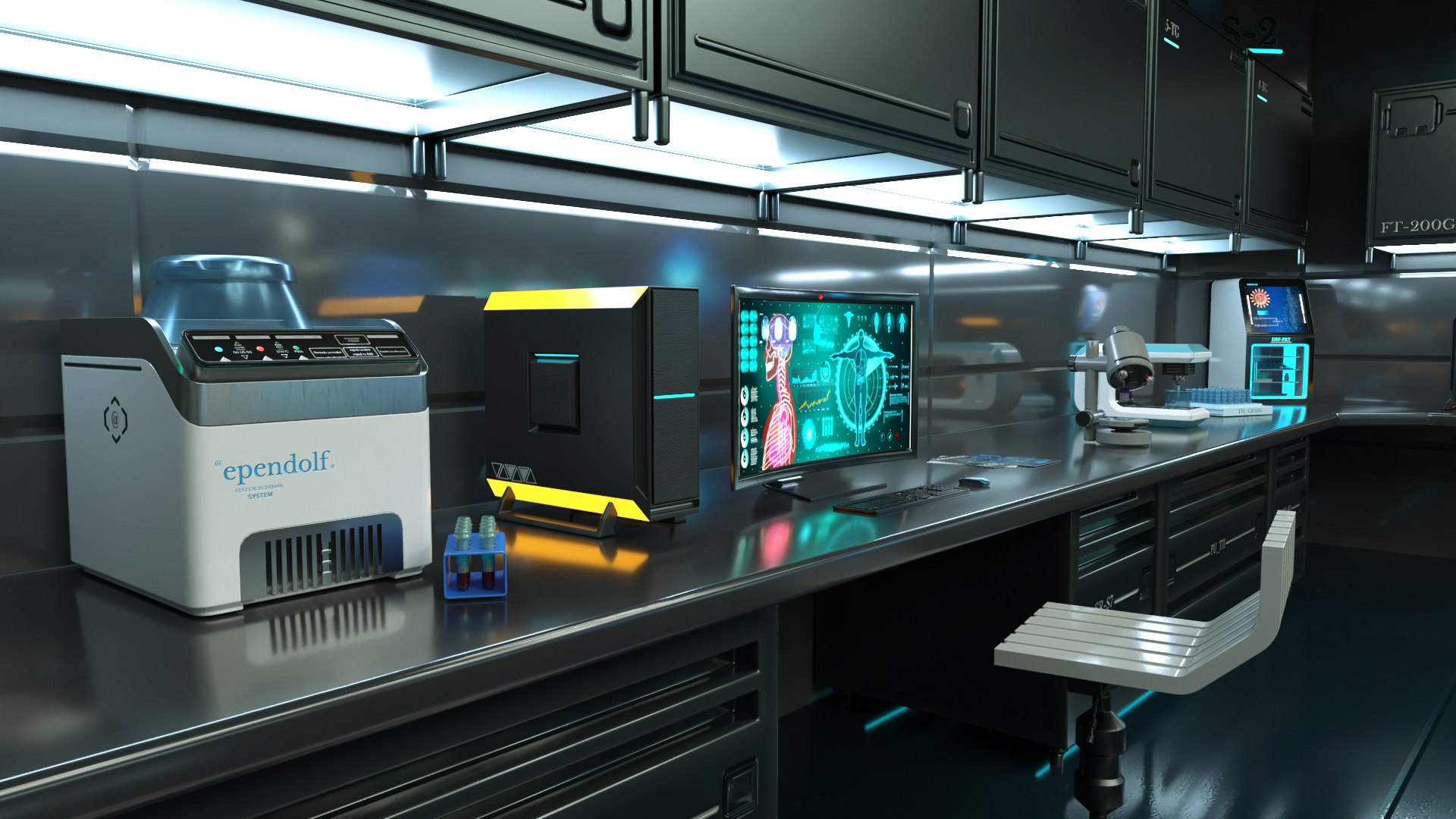 3D Model Sci Fi Interior Laboratory - TurboSquid 1978069