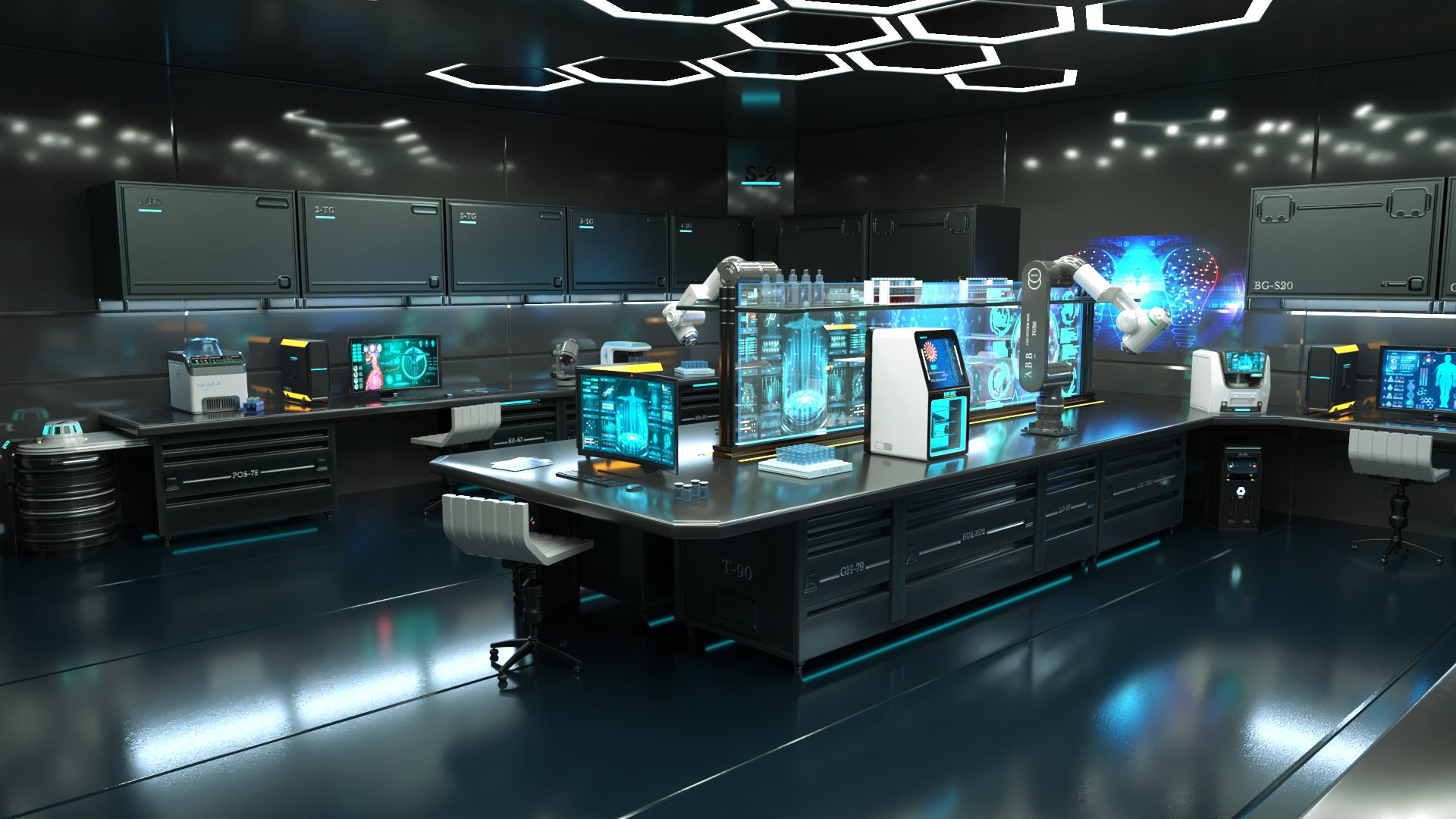 3D Model Sci Fi Interior Laboratory - TurboSquid 1978069