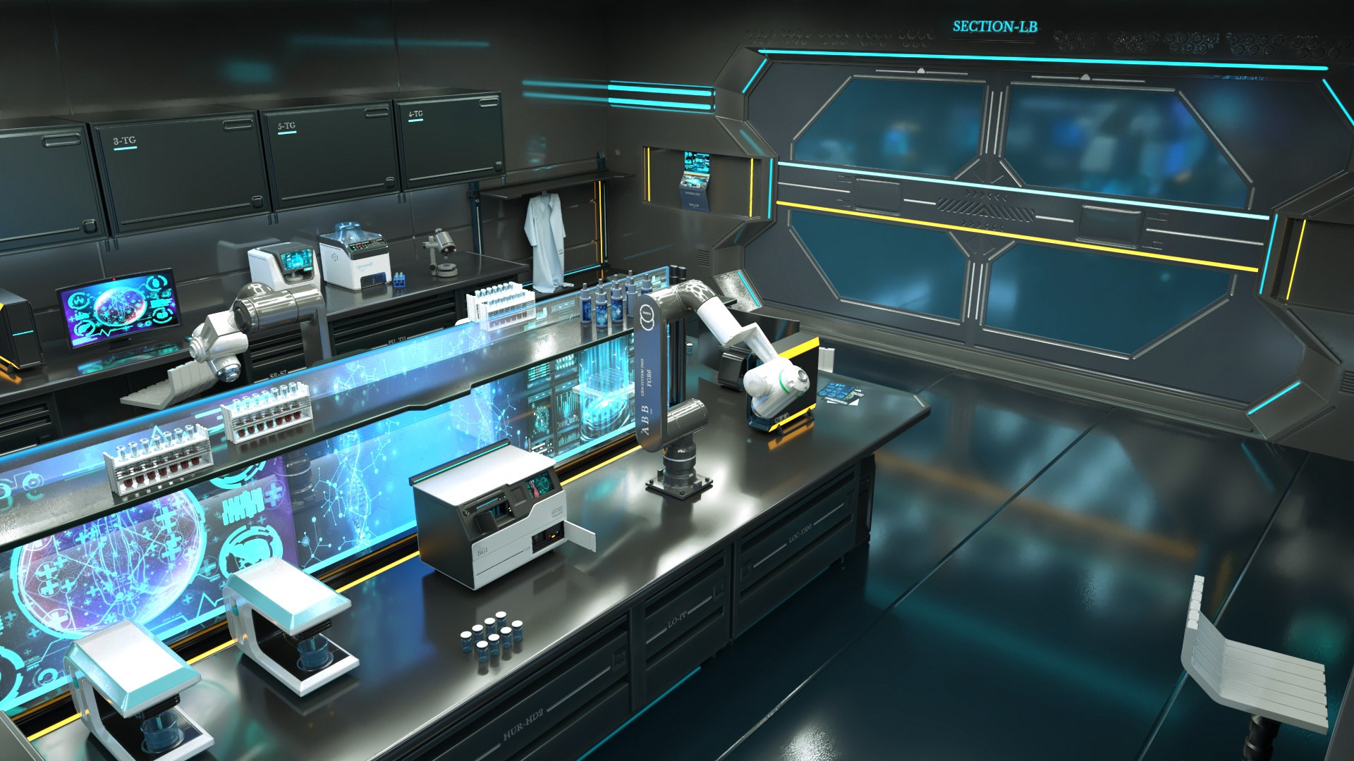 3D Model Sci Fi Interior Laboratory - TurboSquid 1978069