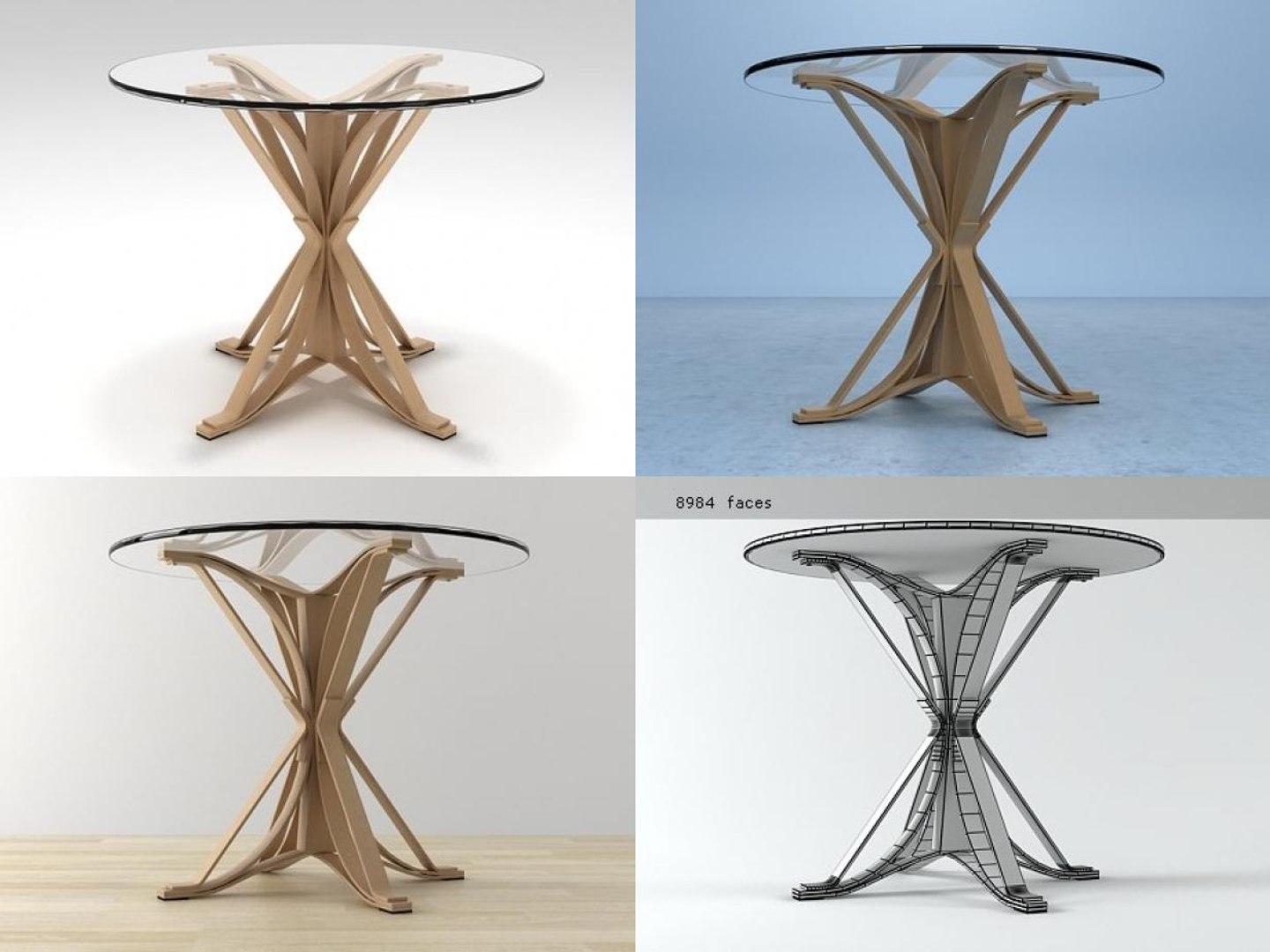 Face Café Table 3D Model - TurboSquid 1184400