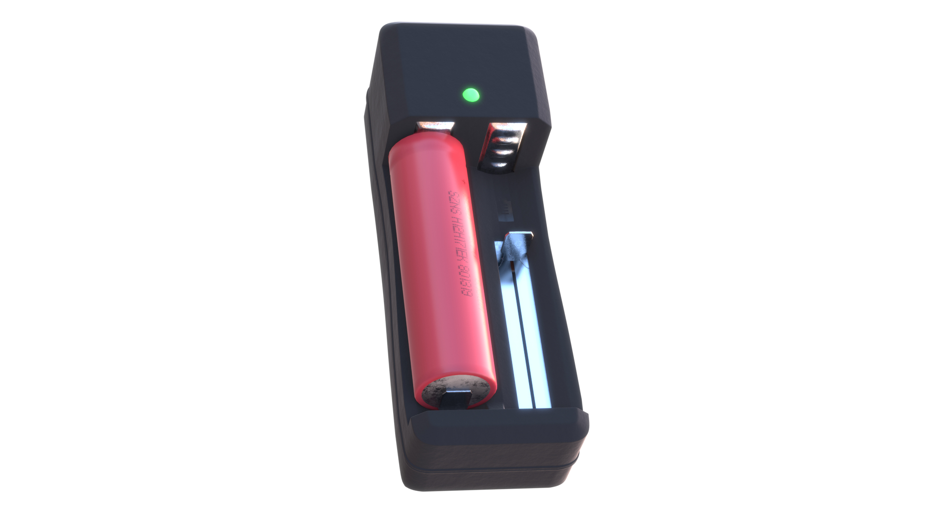 3d Lithium Ion 18650 Batteries And Charger Turbosquid 2023599 