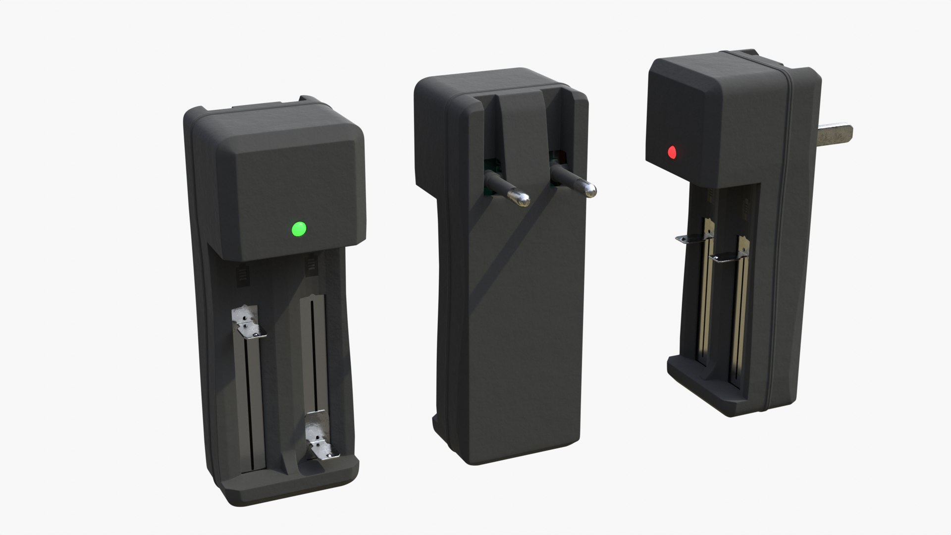 3d Lithium Ion 18650 Batteries And Charger Turbosquid 2023599 