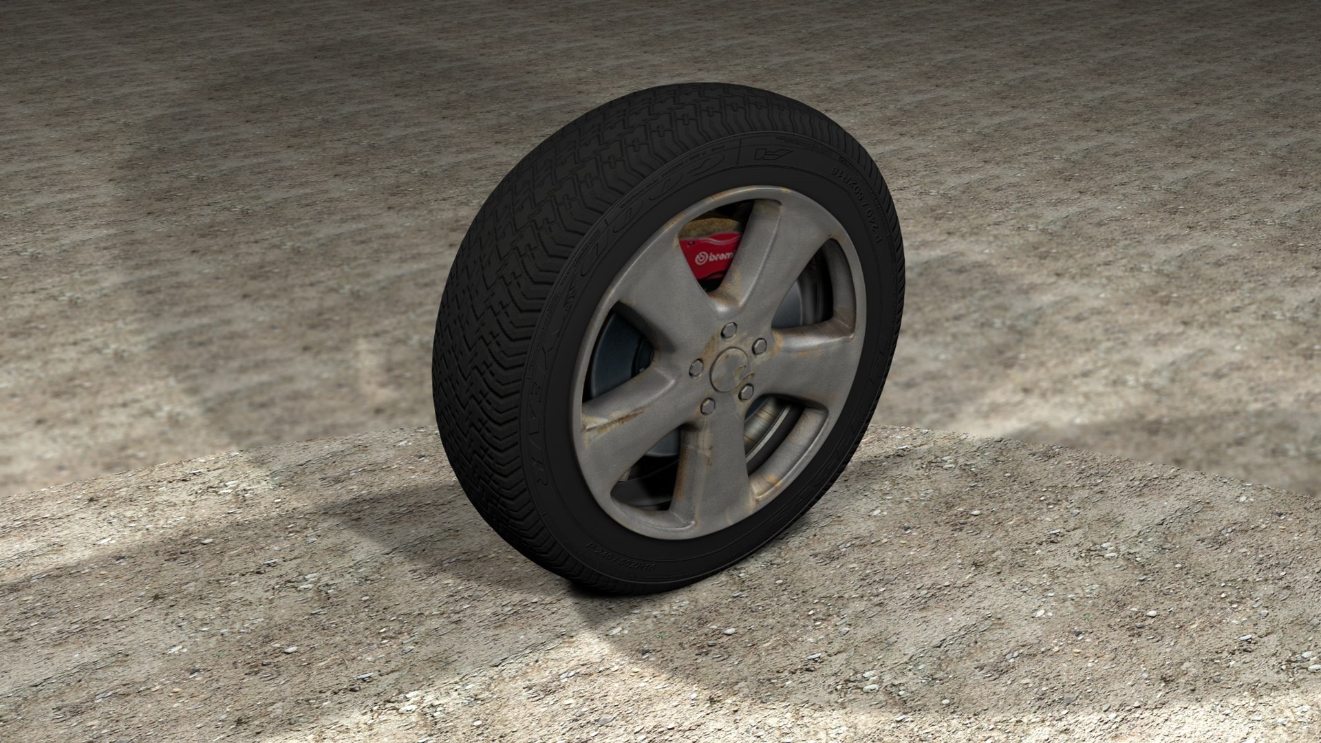 3d Generic Car Tire Rim Model