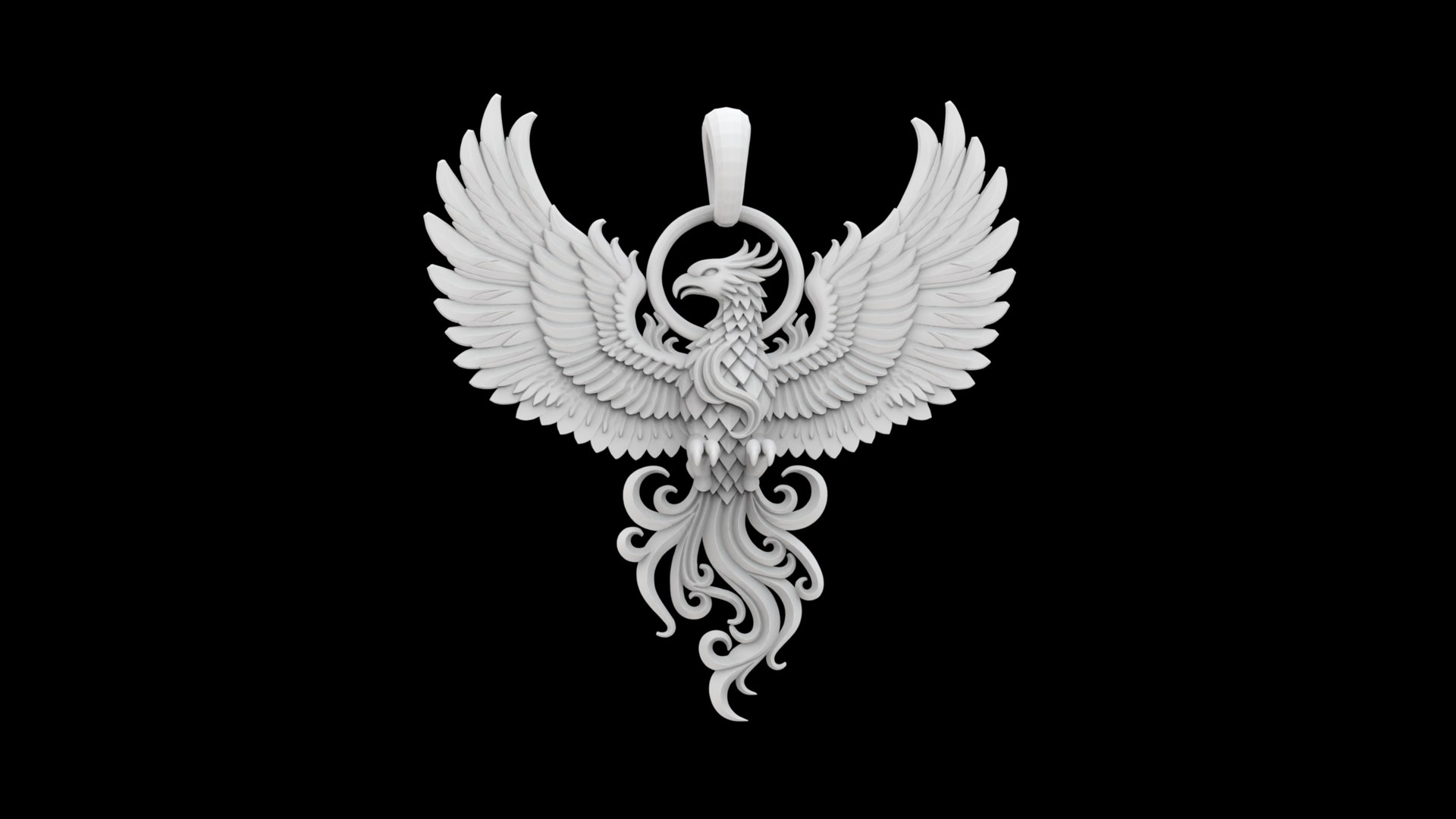3D Phoenix Pendant 3D Print Model - TurboSquid 2438390