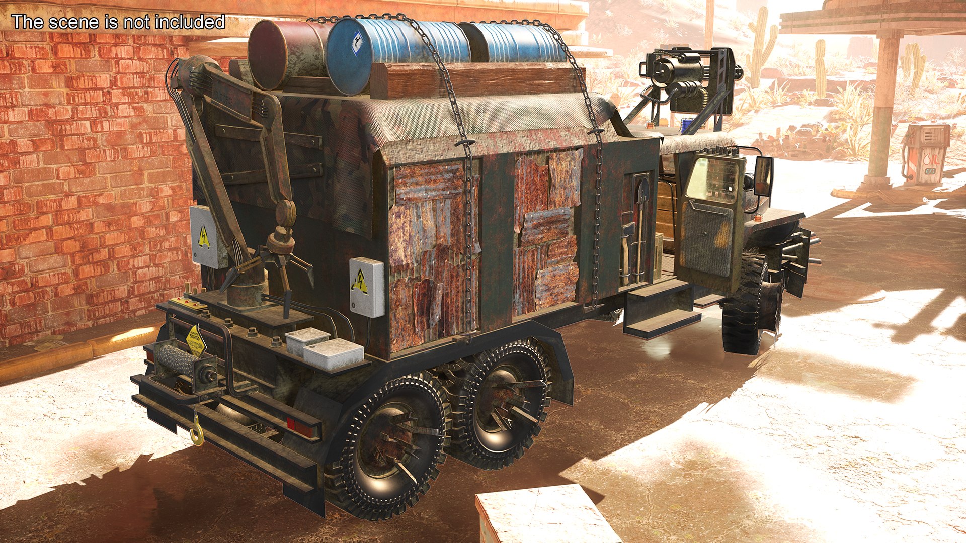 3D model Apocalyptic Truck Rigged for Cinema 4D - TurboSquid 2078053