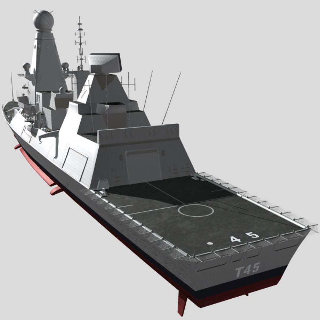 3d Model Type 45 Class Destroyer
