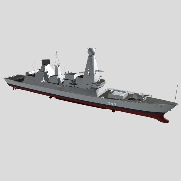 3d model type 45 class destroyer